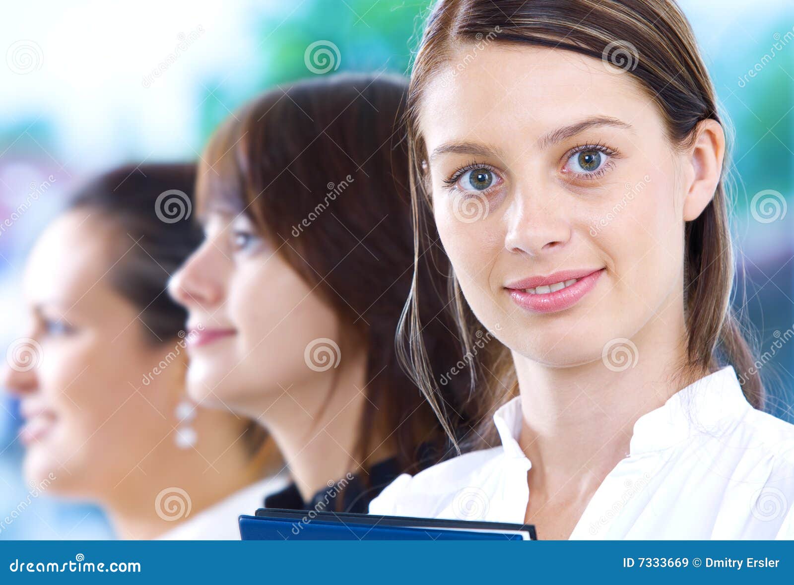 Three profiles stock image. Image of girl, corporation - 7333669