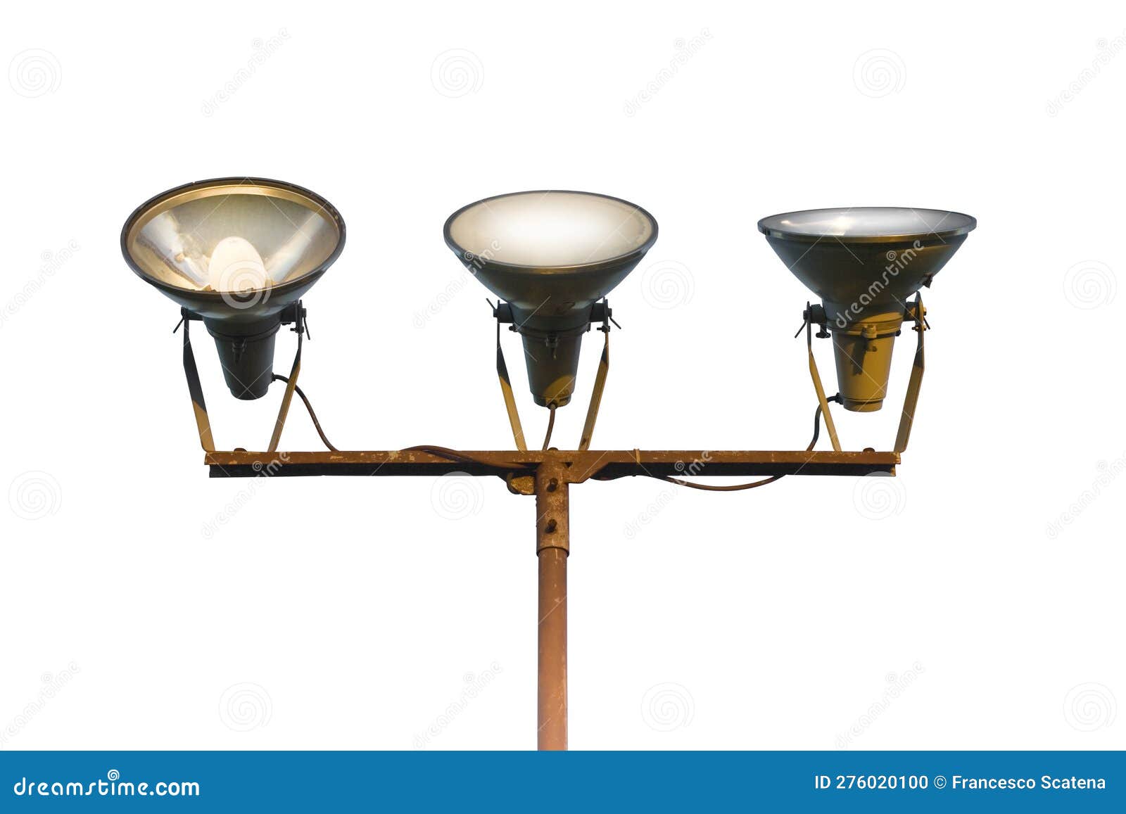 Three Projectors of Light Isolated on White for Easy Selection Stock ...