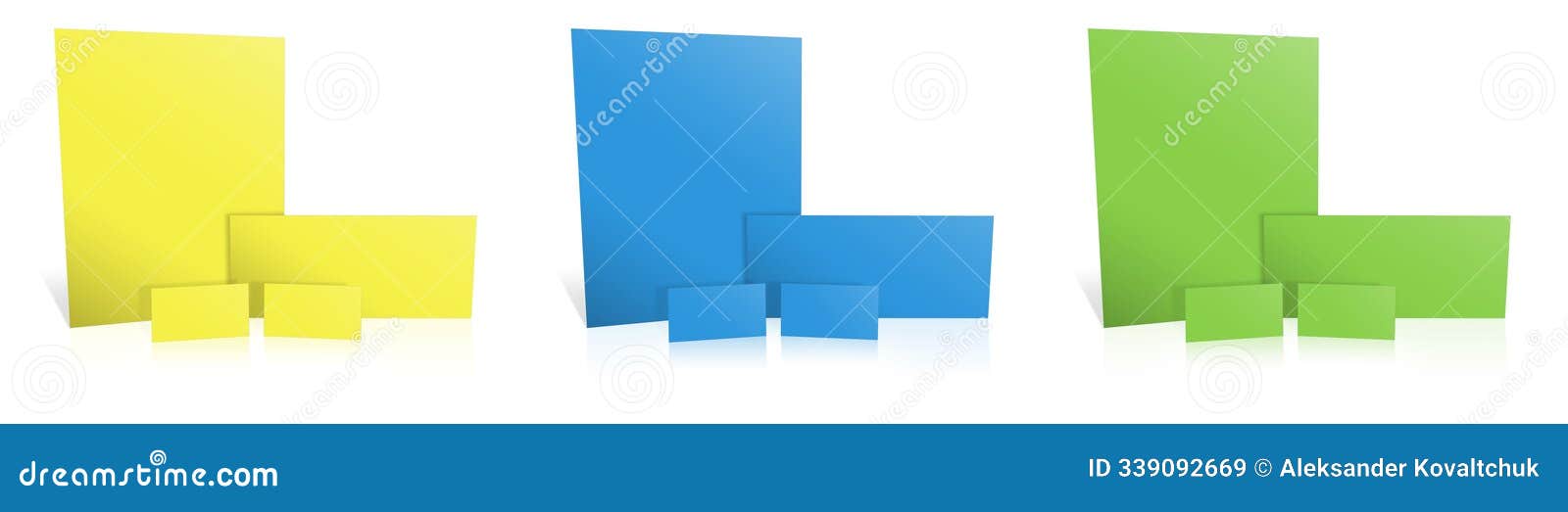 Three Promotional Paper Blank Template for Presentation Layouts and ...