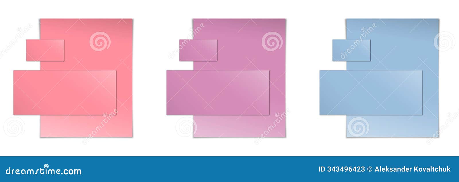 Three Promotional Paper Blank Template for Presentation Layouts and ...