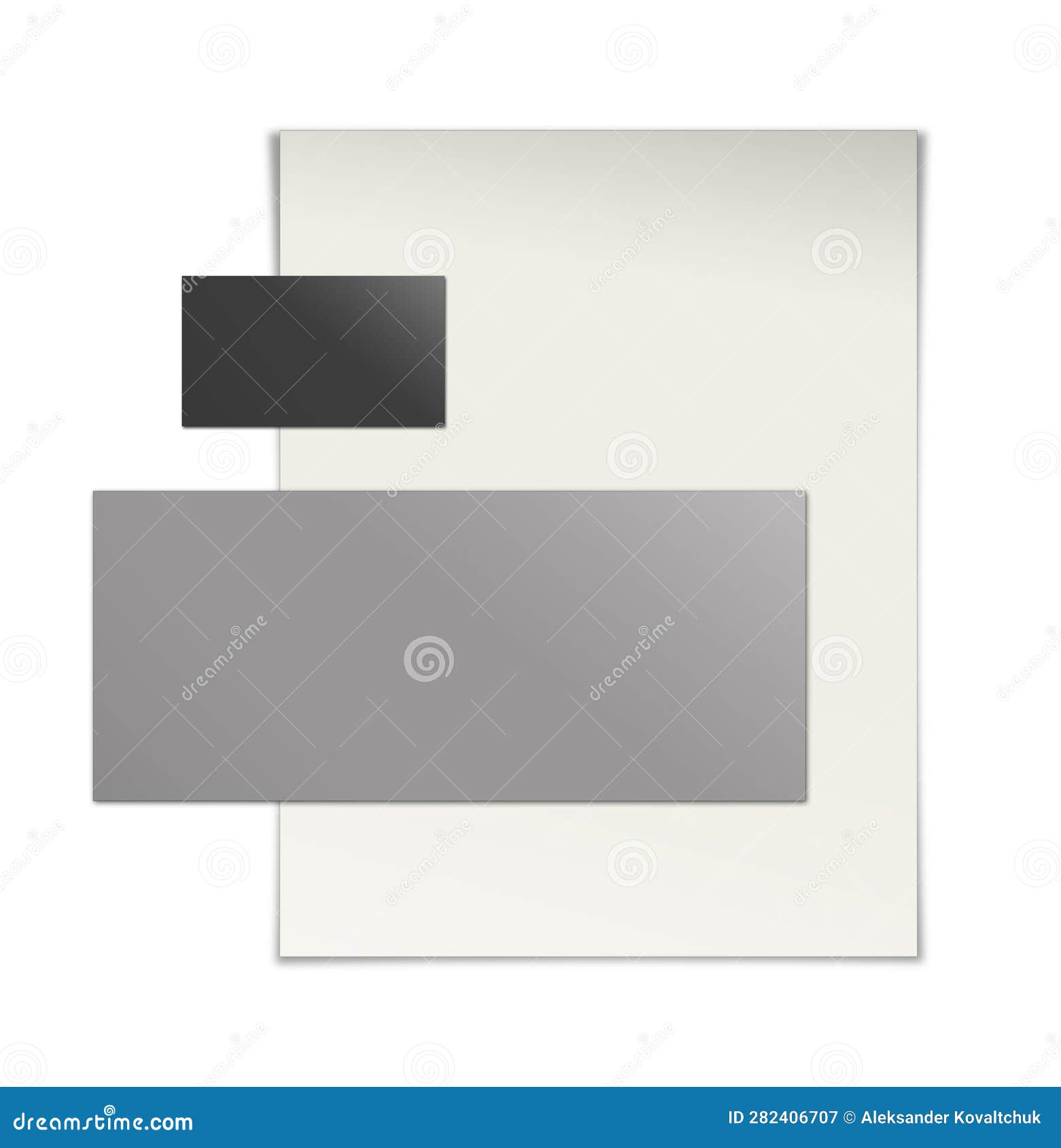 Three Promotional Paper Blank Template White, Grey And Black For ...