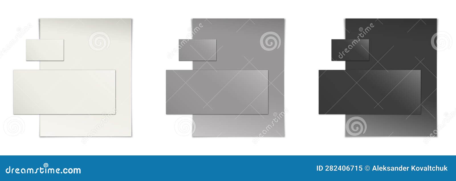 Three Promotional Paper Blank Template White, Grey and Black for ...