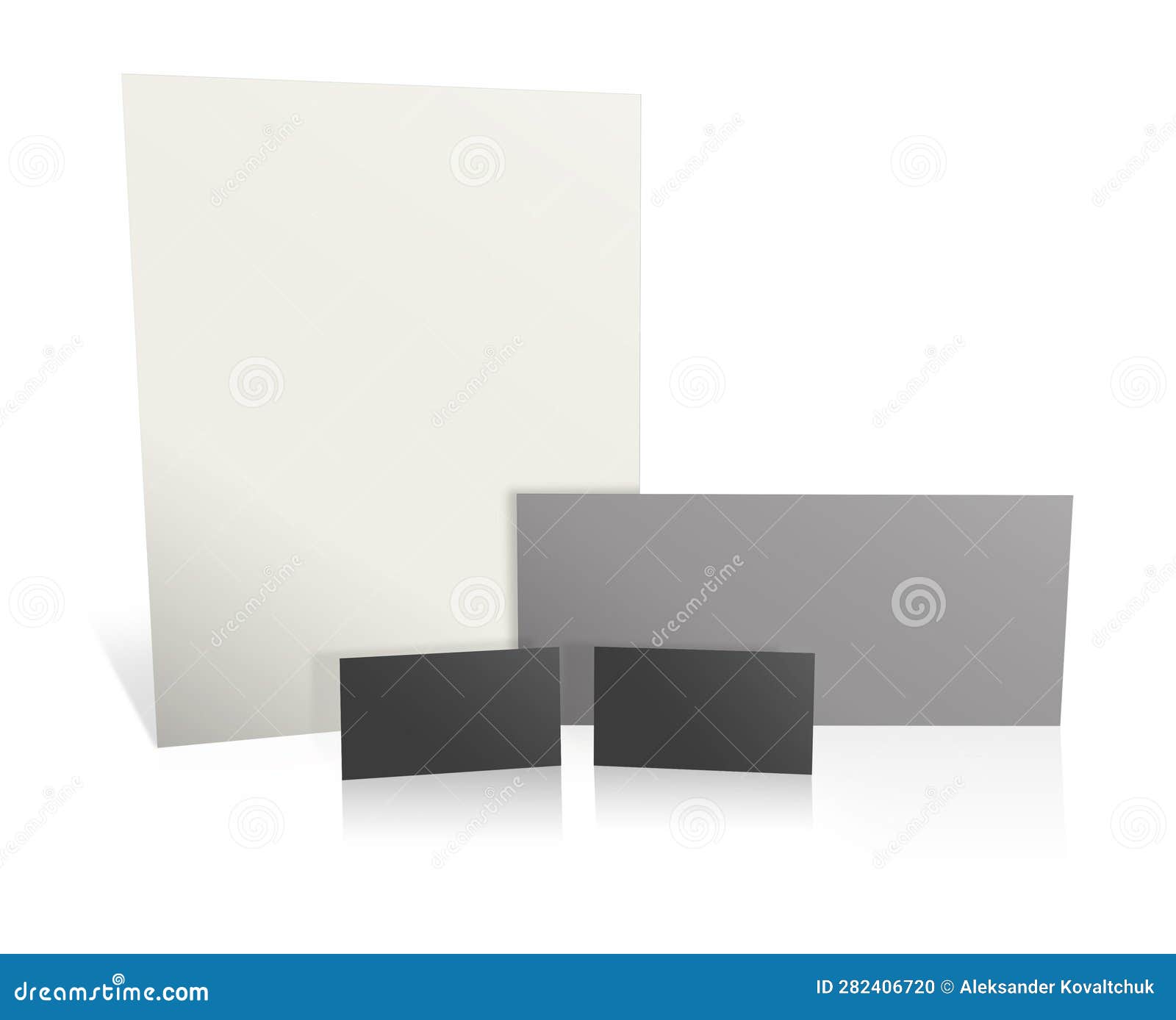 Three Promotional Paper Blank Template White, Grey And Black For ...