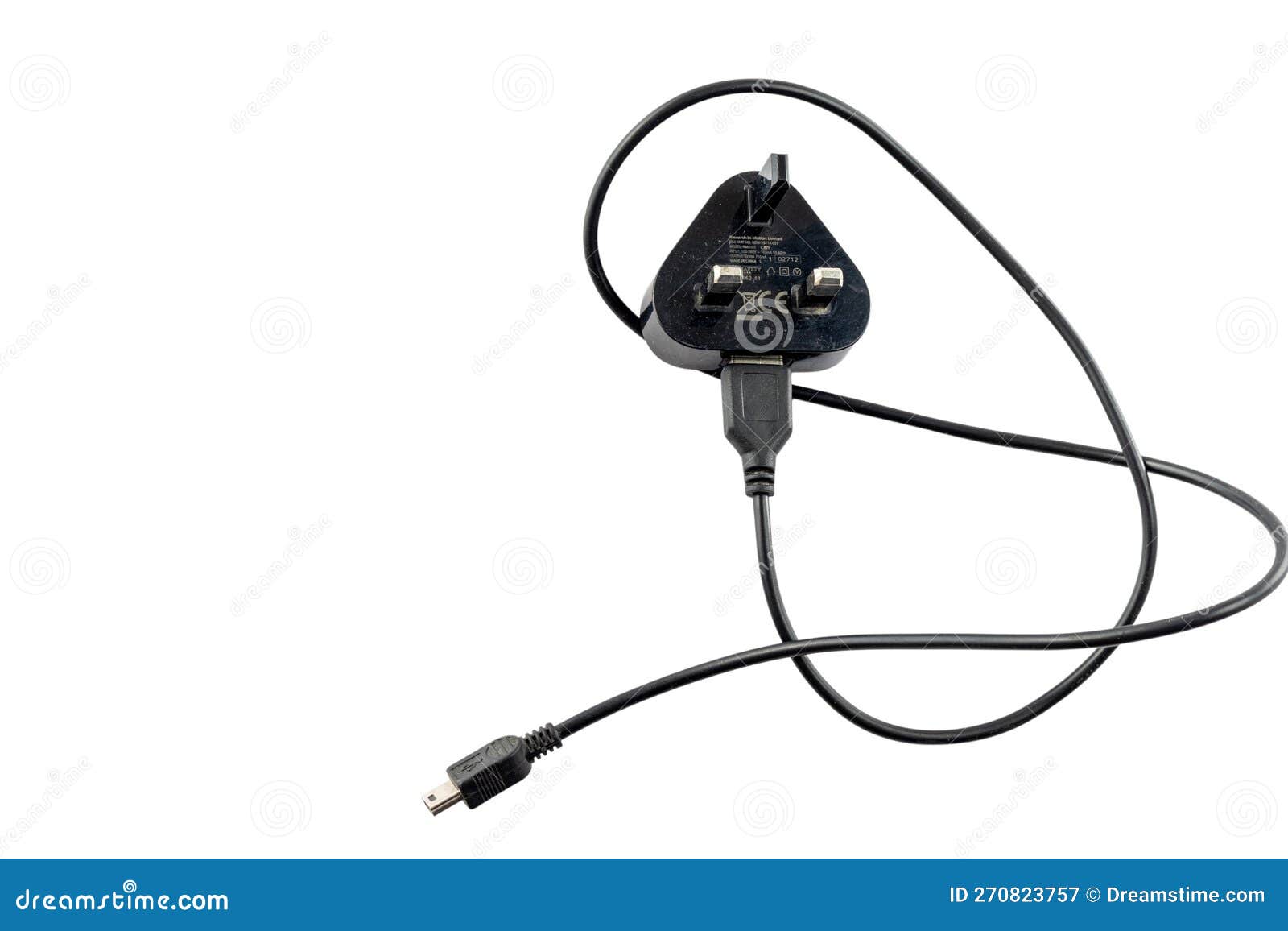 Three-prong Socket Adapter With Grounding On A Dark Background Royalty ...