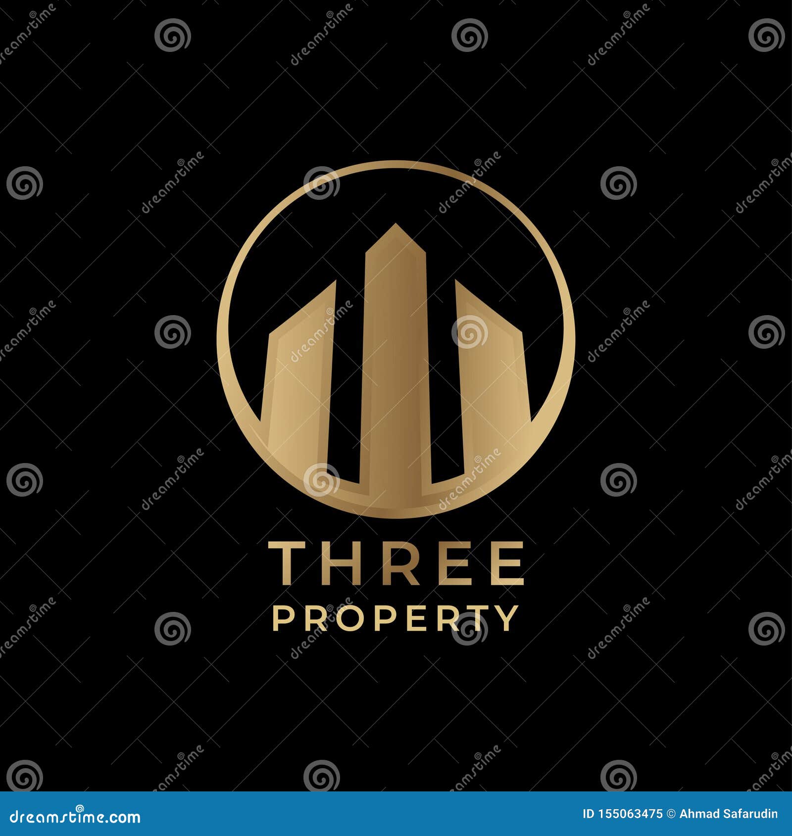 Three Property Logo Icon Design Vector Illustration Stock Vector ...