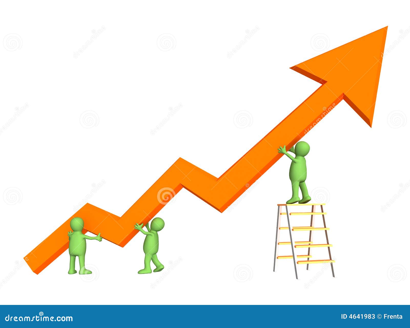 Three Puppets, Supporting the Diagram Stock Illustration - Illustration ...