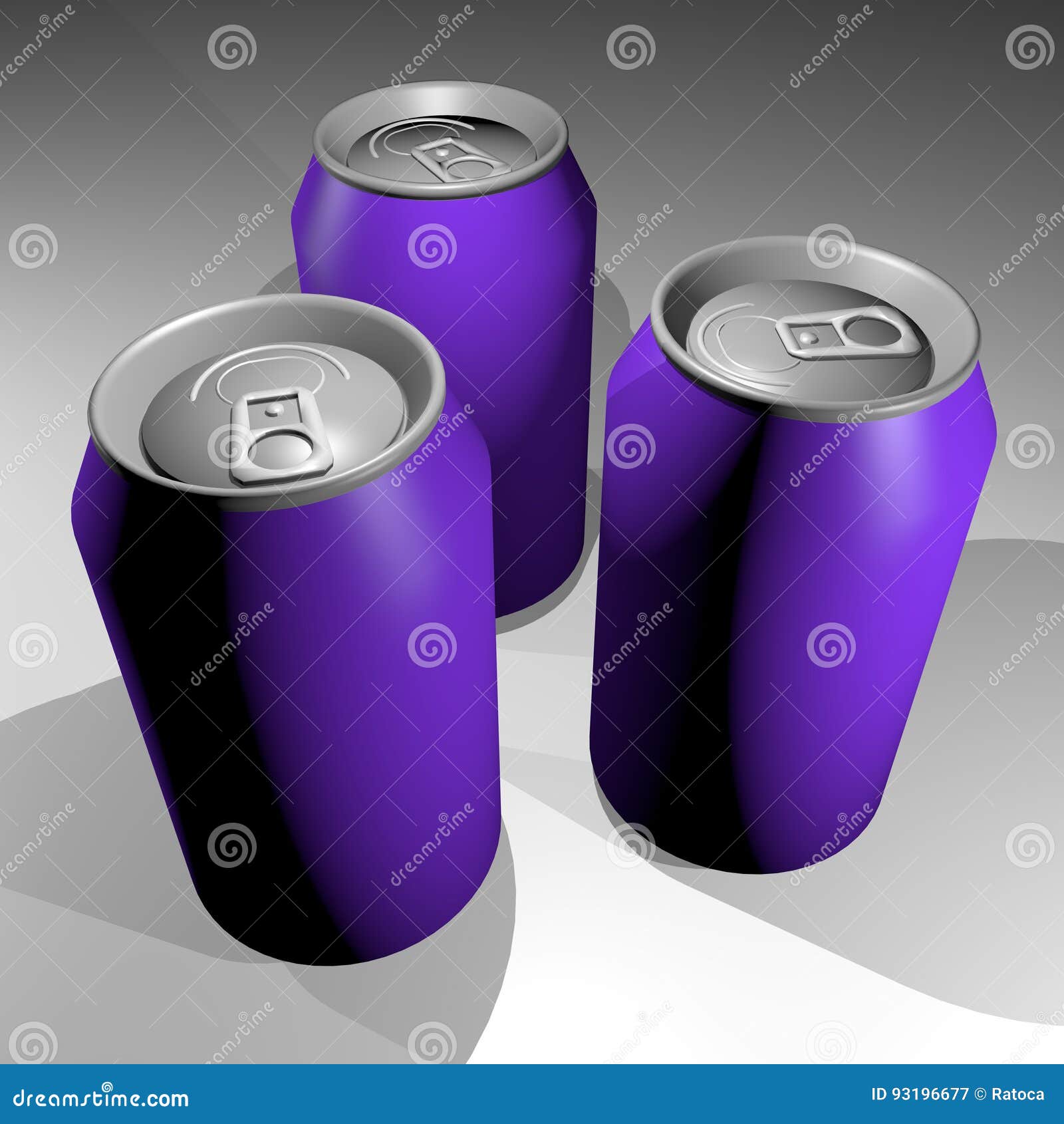Three purple cans stock illustration. Illustration of three - 93196677