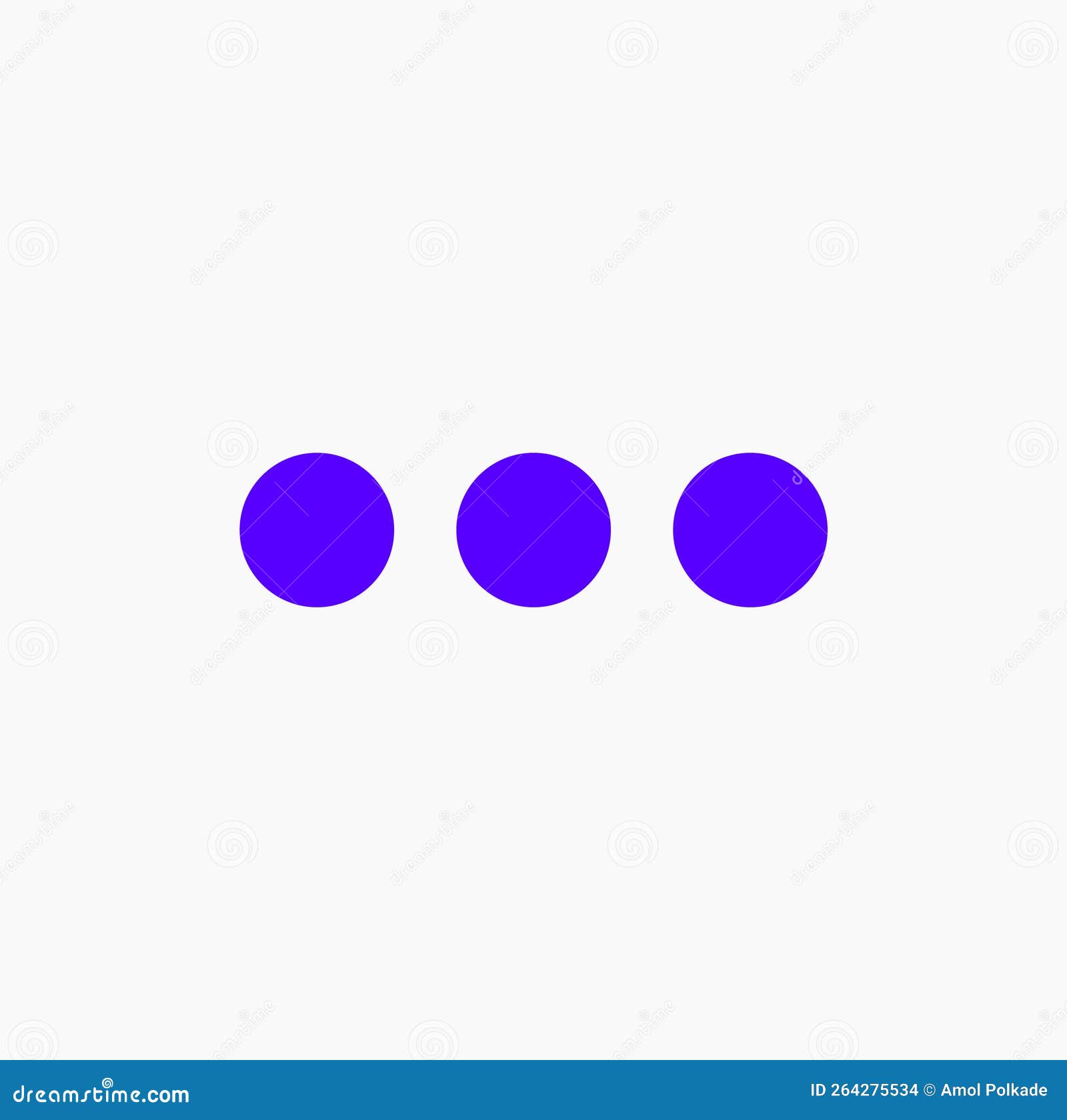 Three Purple Dots on One One Line. Three Purple Dots Stock Vector ...