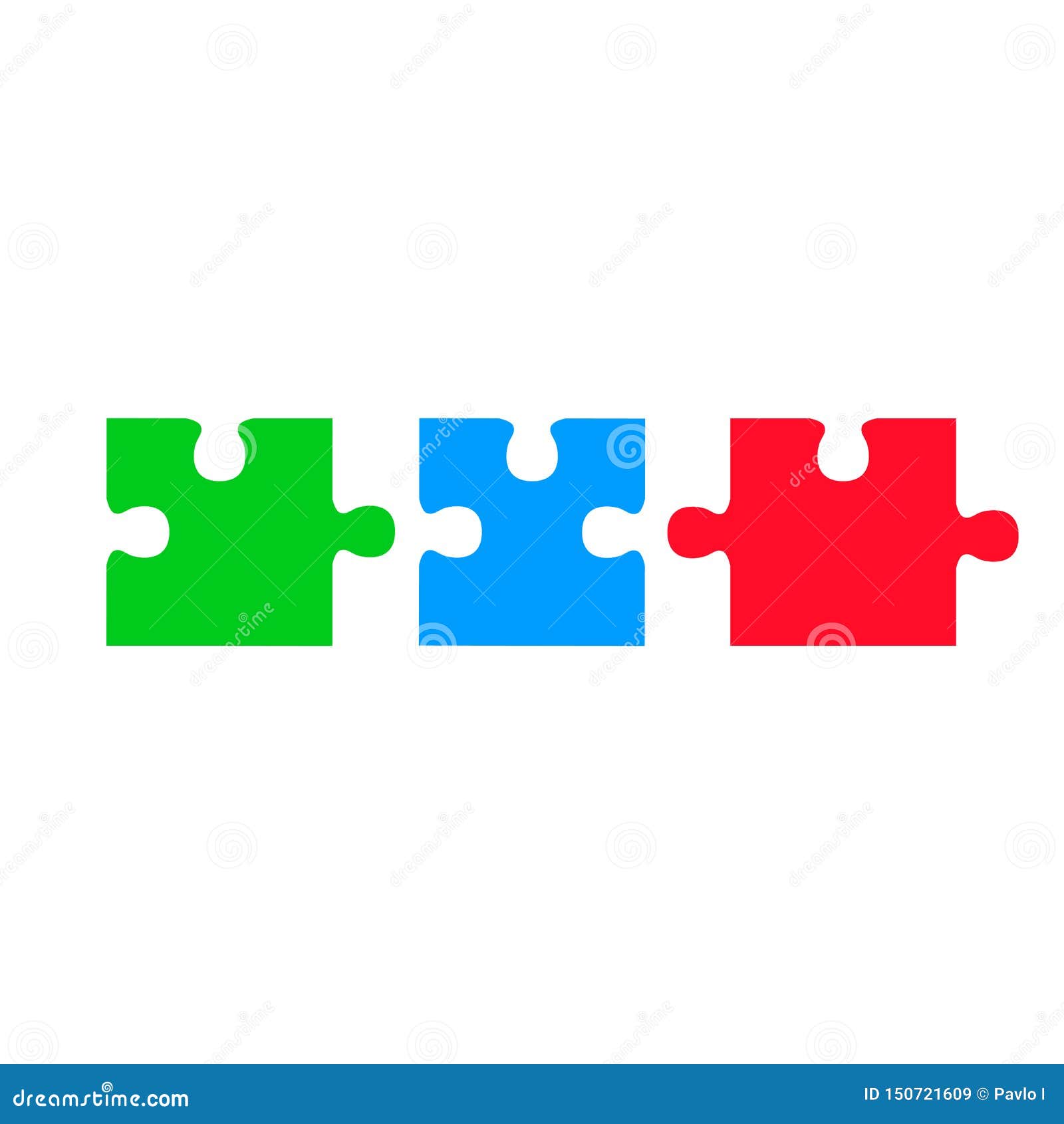Three Puzzle, Teamwork, Partnership, Cooperation, Integration - Vector ...