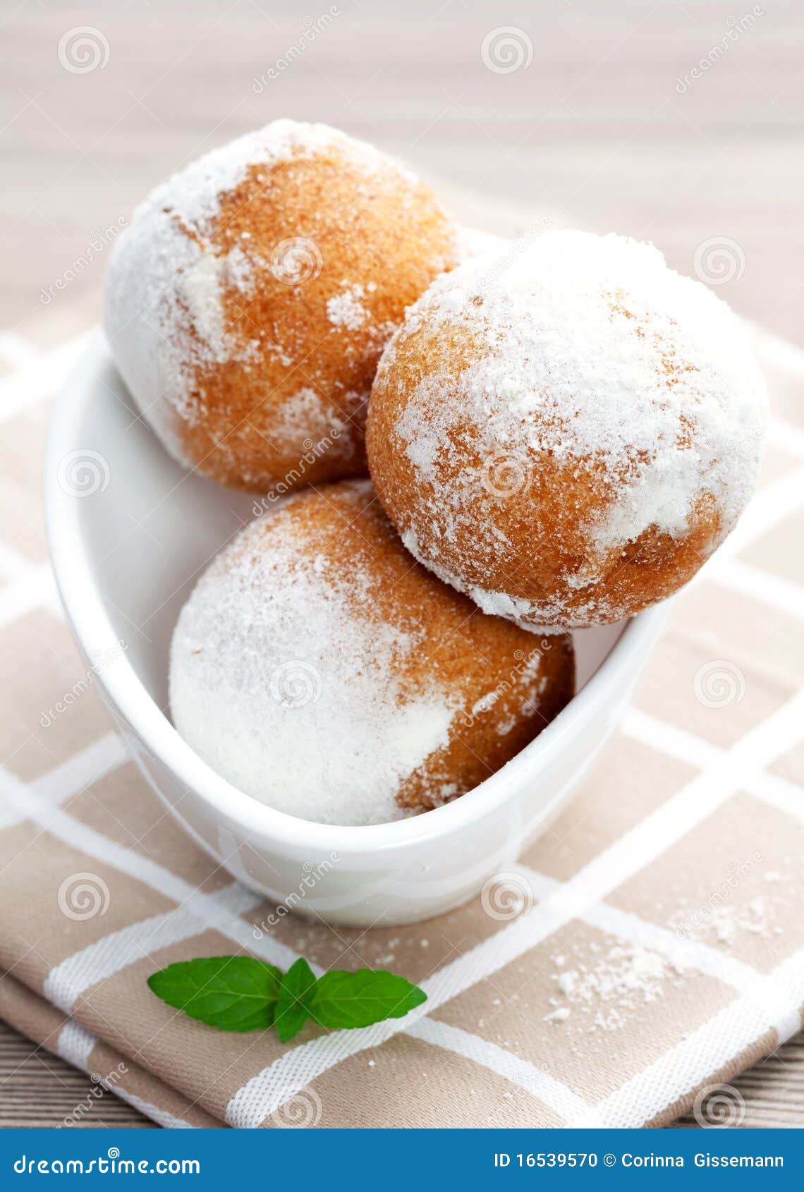 Three quark balls stock photo. Image of tart, sugar, pudding - 16539570