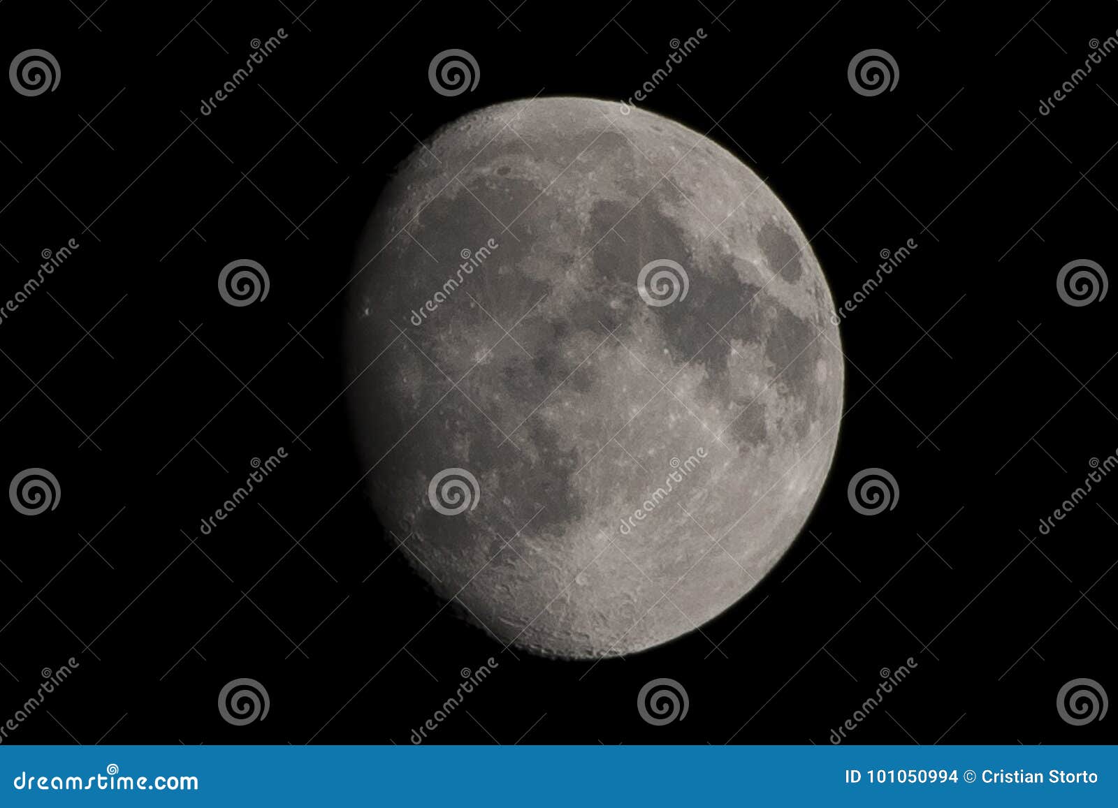 Three quarter moon stock photo. Image of astrology, astral - 101050994