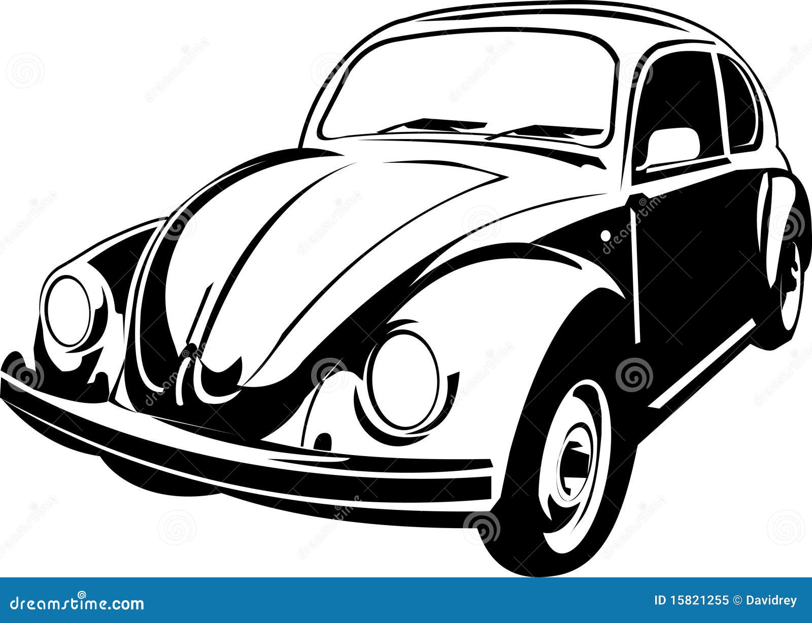 Three Quarter View of a Beetle Stock Vector - Illustration of white ...