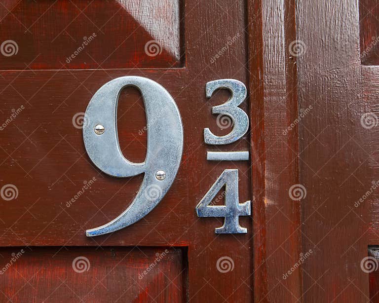 9 and Three-Quarters stock photo. Image of number, fractional - 250477166