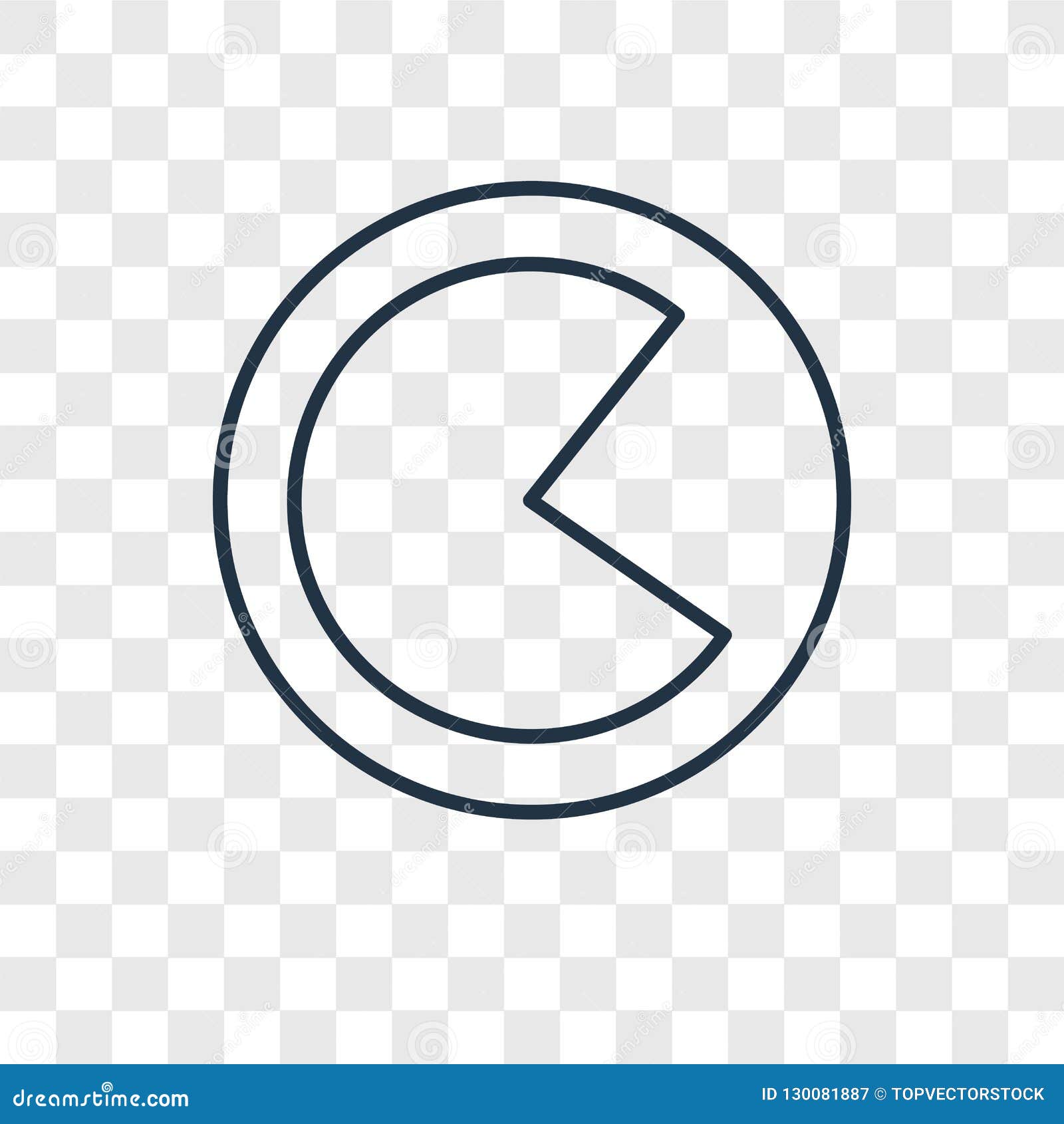 Three Quarters Concept Vector Linear Icon Isolated on Transparent ...