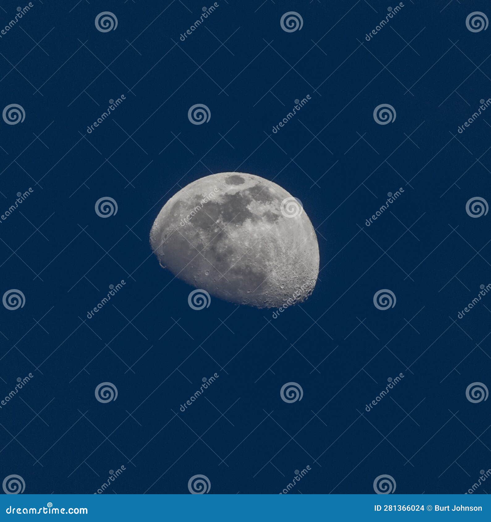 Three Quater (3/4) Moon Shining Over Honolulu, Hawaii May 30, 2023 ...