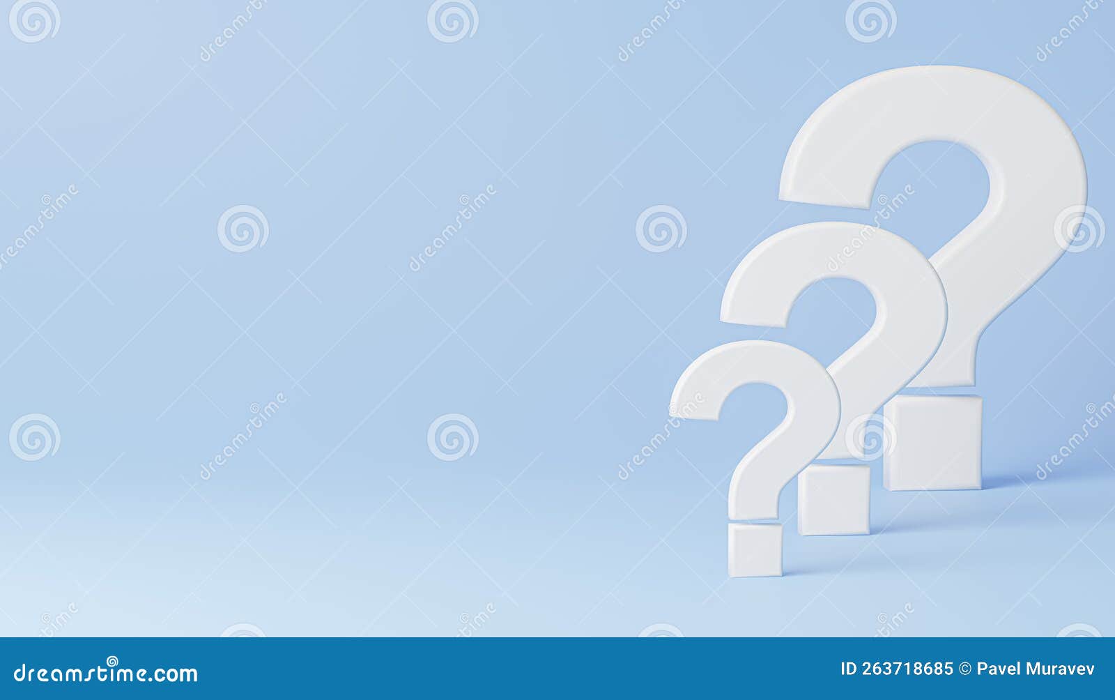 Three Question Marks Background. Three Question Mark Symbol on Blue ...