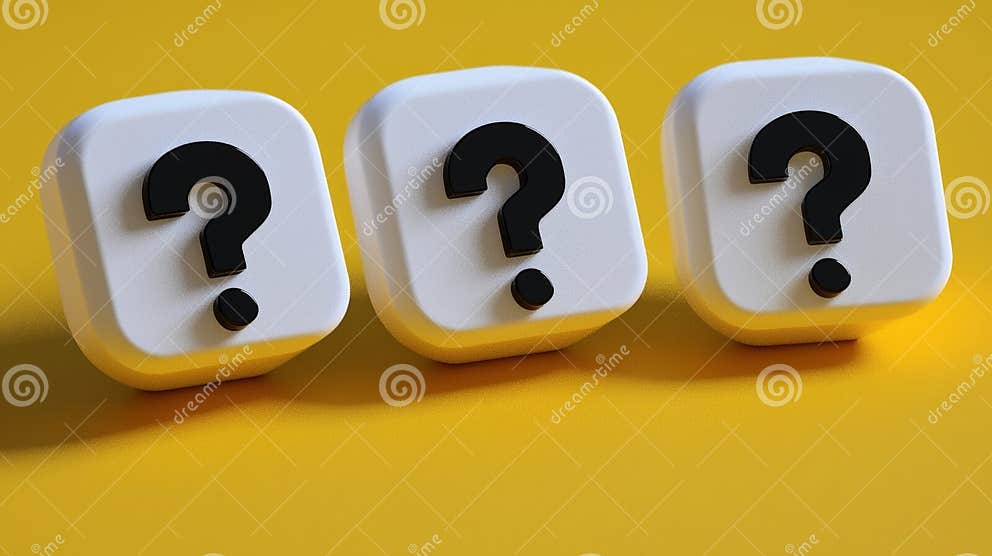 Three Question Marks stock illustration. Illustration of uncertainty ...