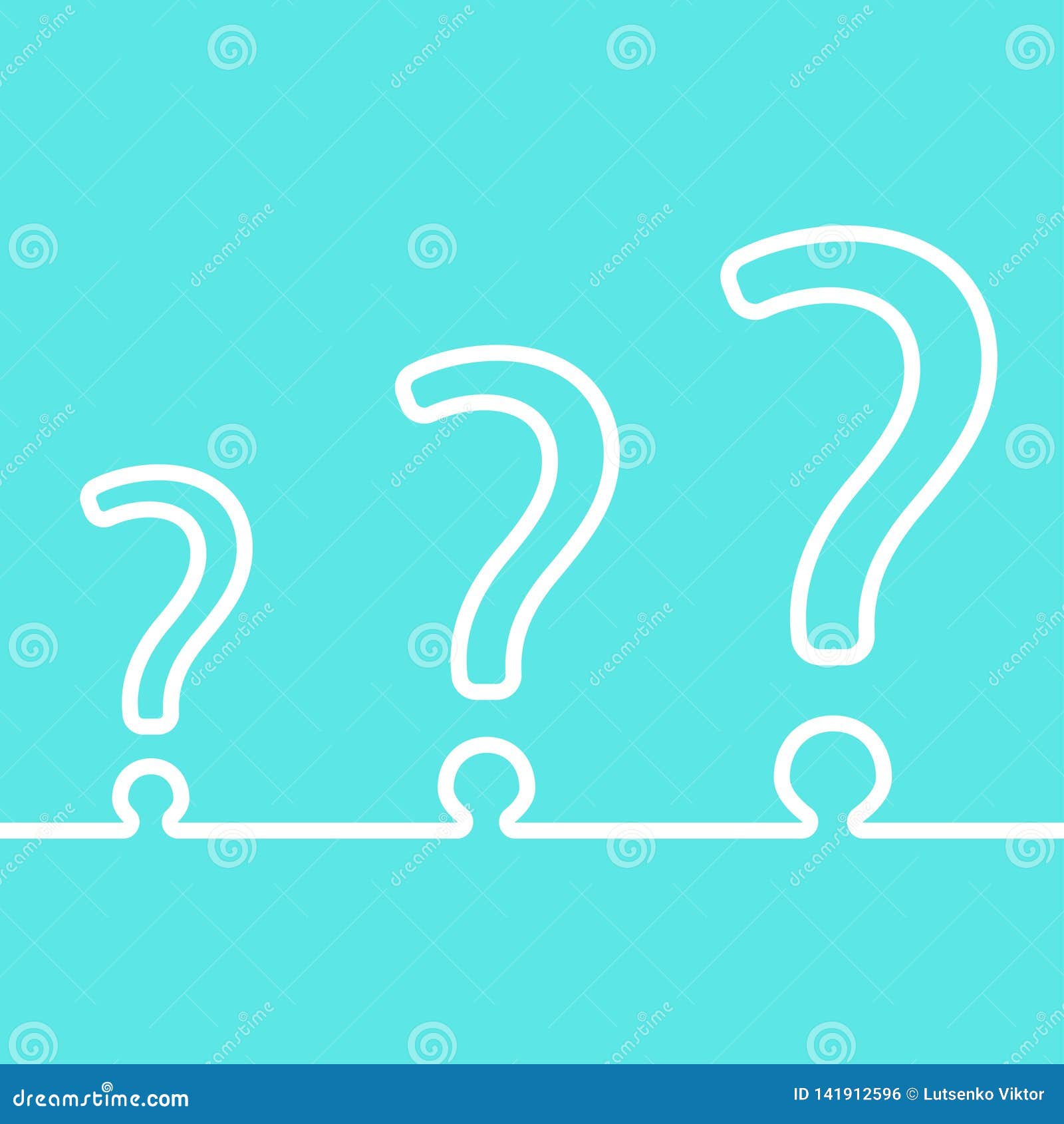 Three Question Marks In Panoramic Yellow Studio Background Royalty-Free ...