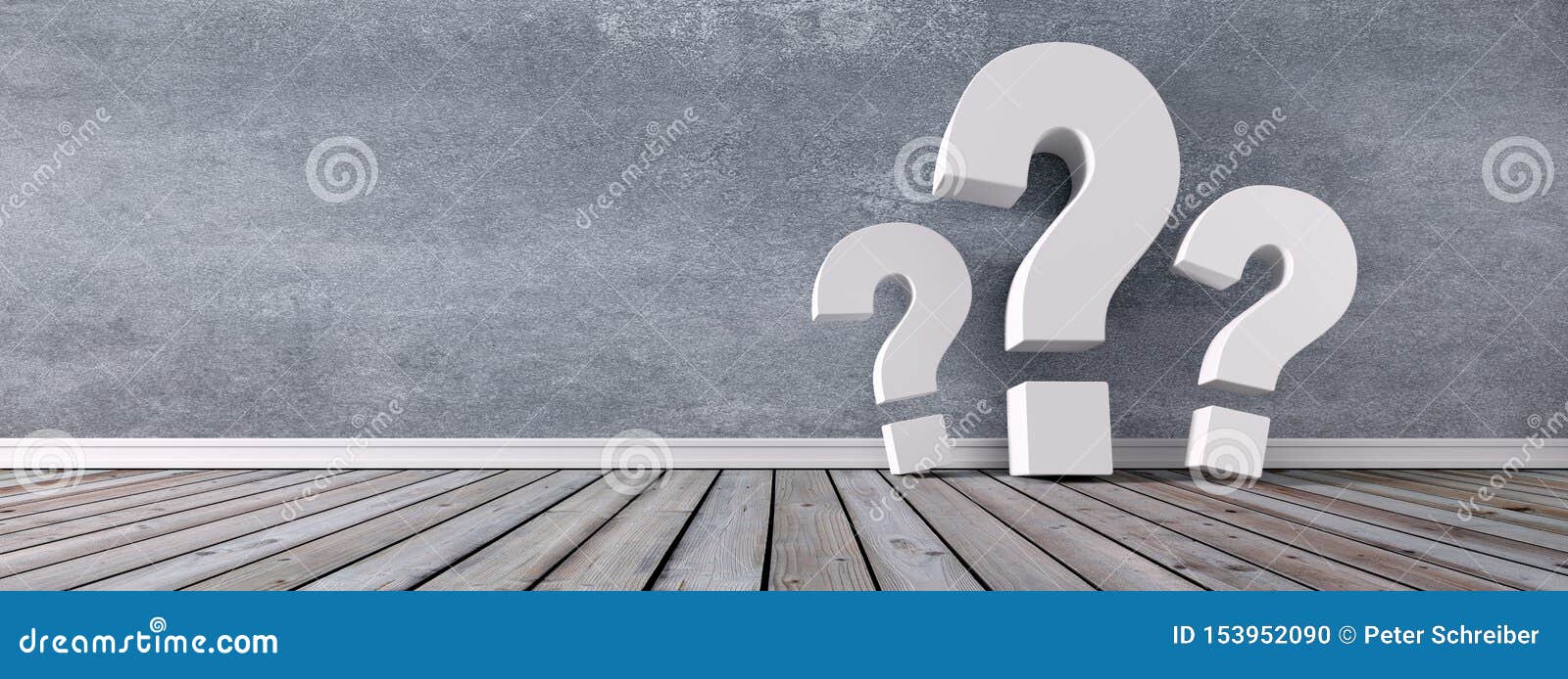 White Question Marks Against a Wall Stock Photo - Image of idea, floor ...