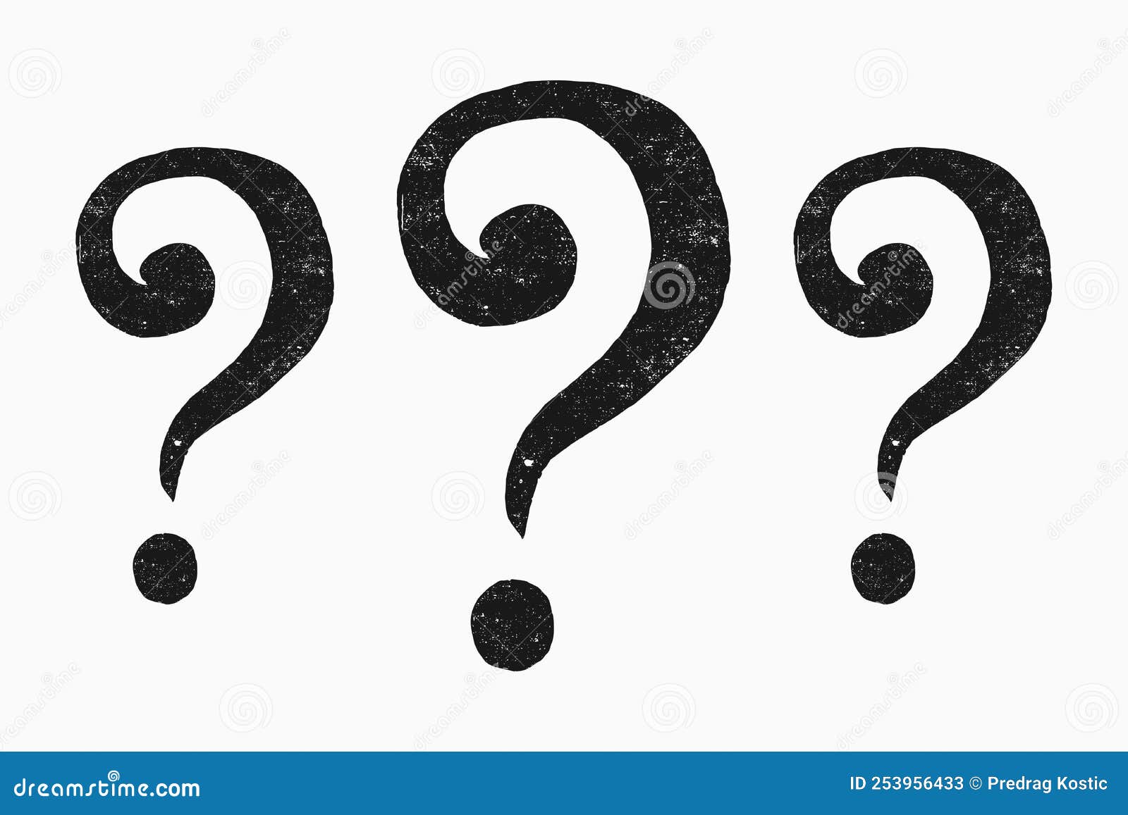 Three question marks stock illustration. Illustration of symbol - 253956433