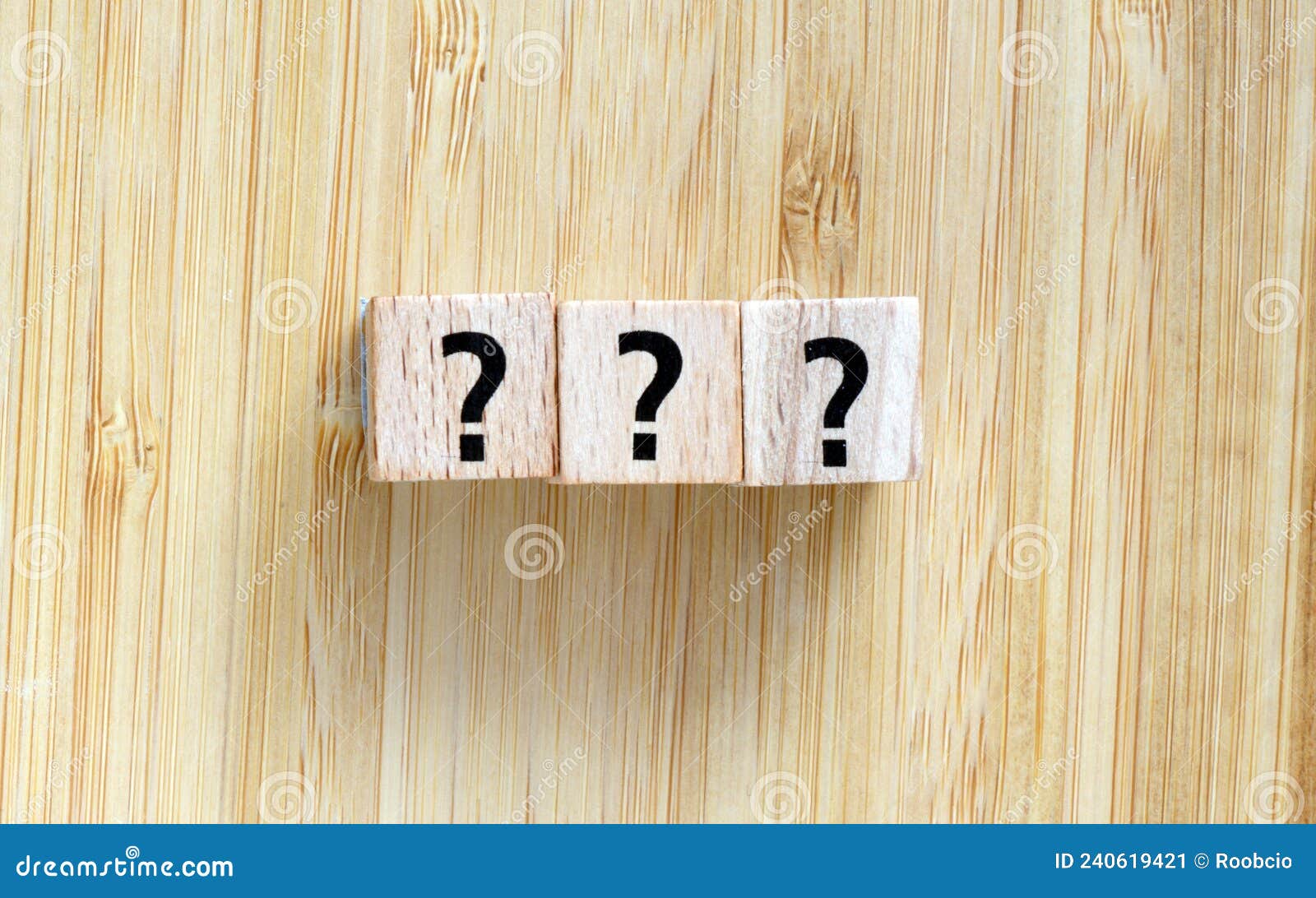 Three Question Marks Written on Wood Blocks Stock Image - Image of ...