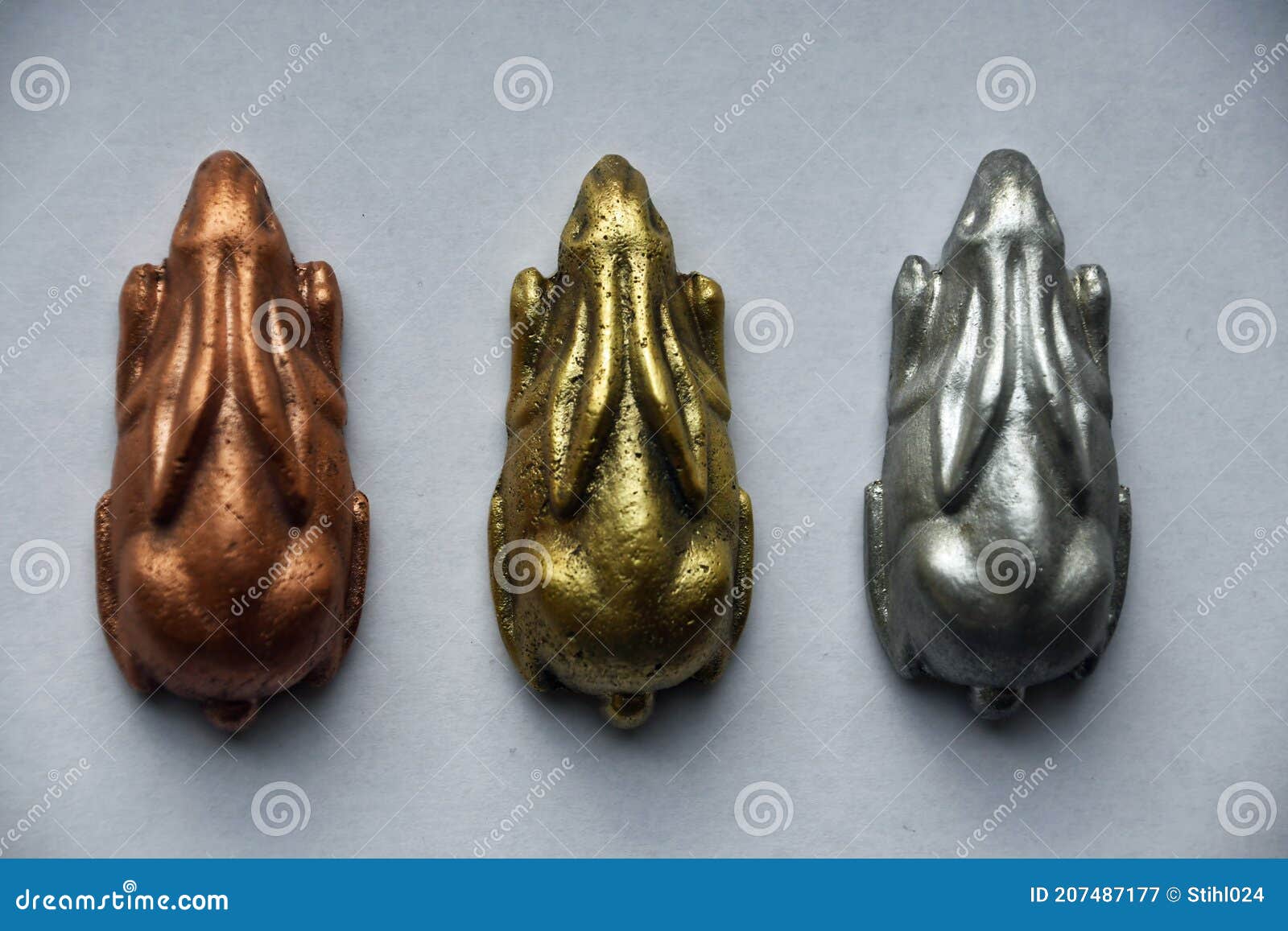 Three Rabbits of Copper, Brass and Aluminium Stock Image - Image of ...