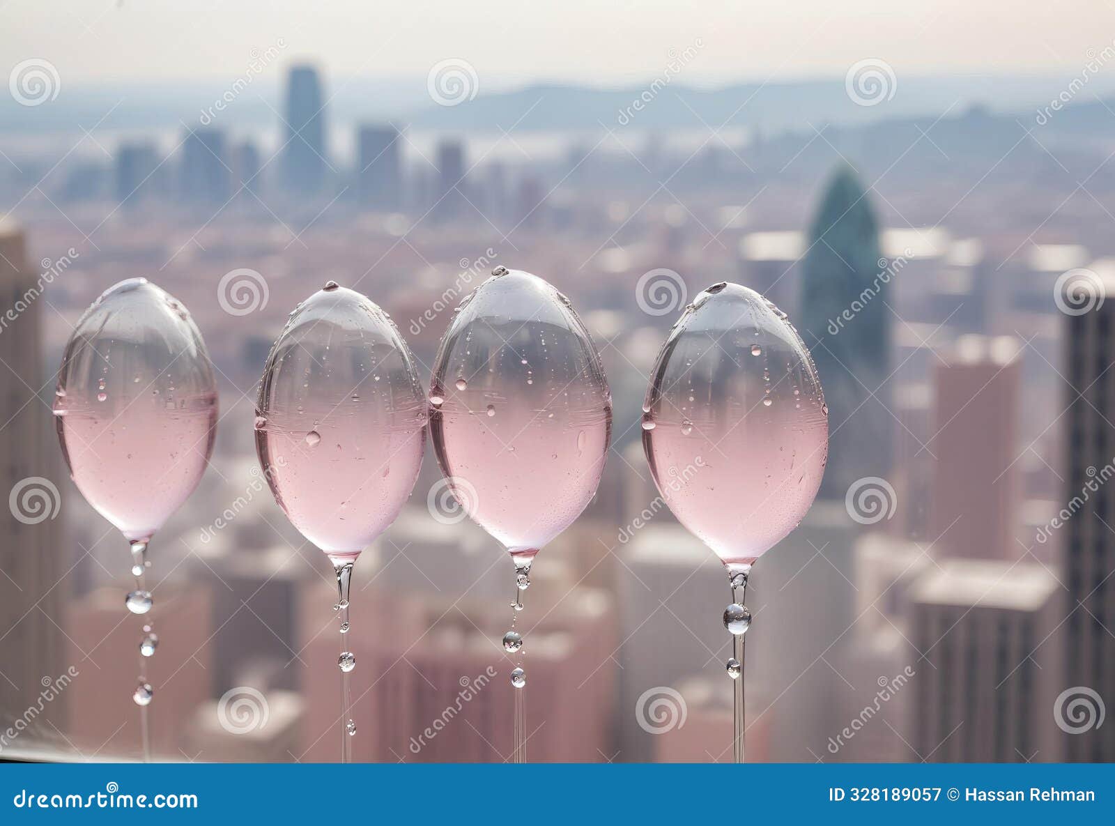 Three Raindrops on a Glass Surface Stock Illustration - Illustration of ...