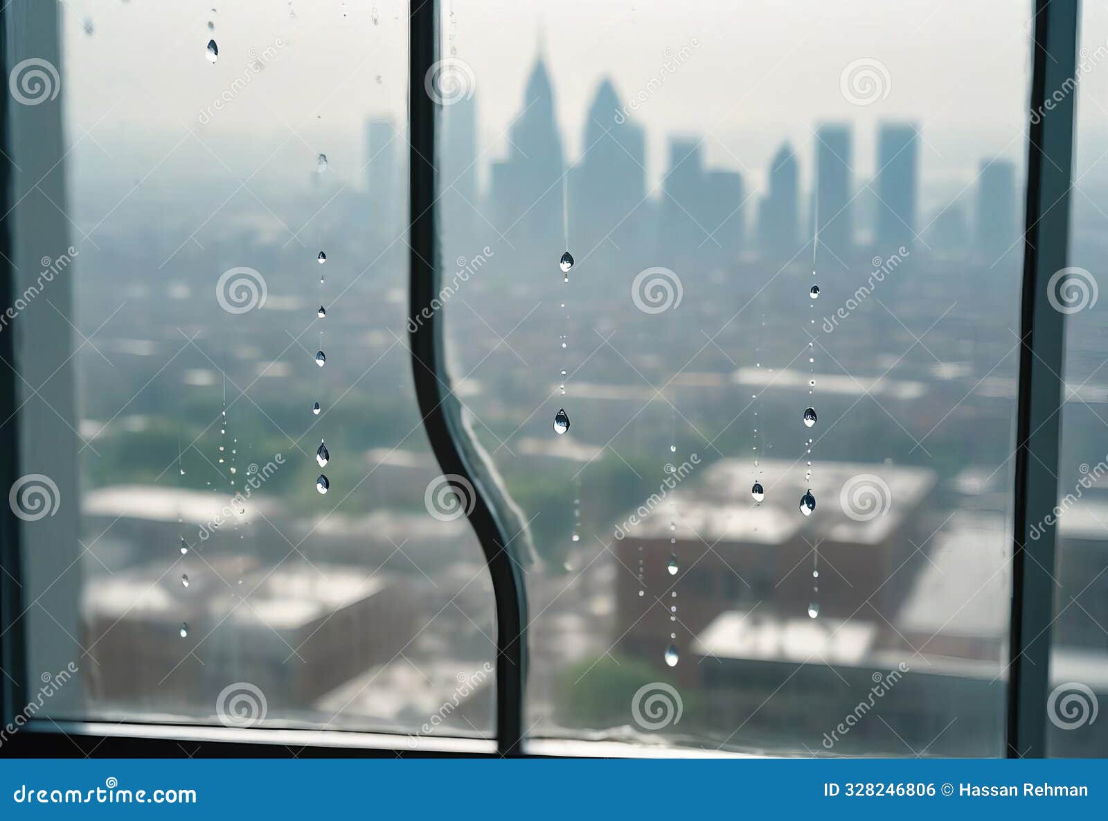 Three Raindrops on a Glass Surface Stock Illustration - Illustration of ...