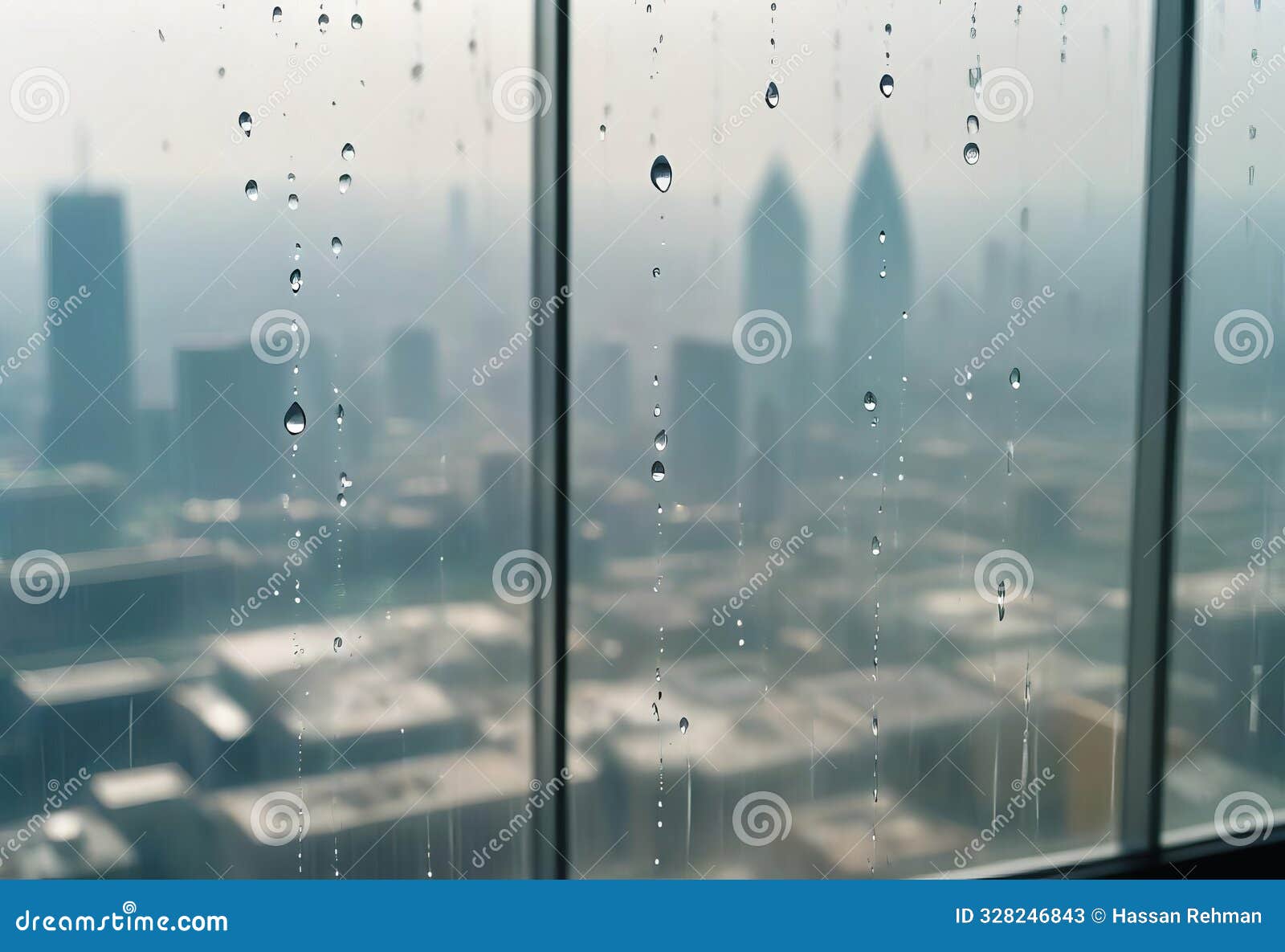 Three Raindrops on a Glass Surface Stock Illustration - Illustration of ...