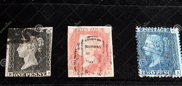 Three Rare British Stamps. editorial stock photo. Image of post - 611938