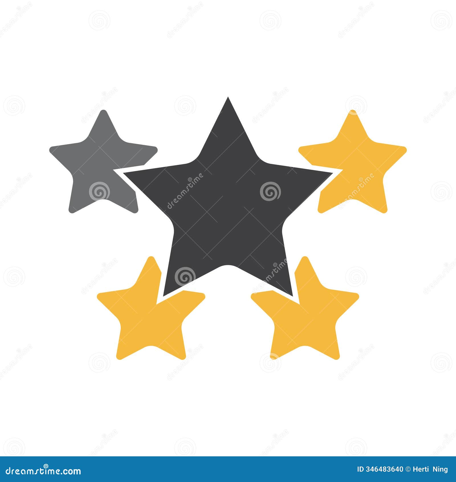 Three Rating Star Template Icon Stock Illustration - Illustration of ...