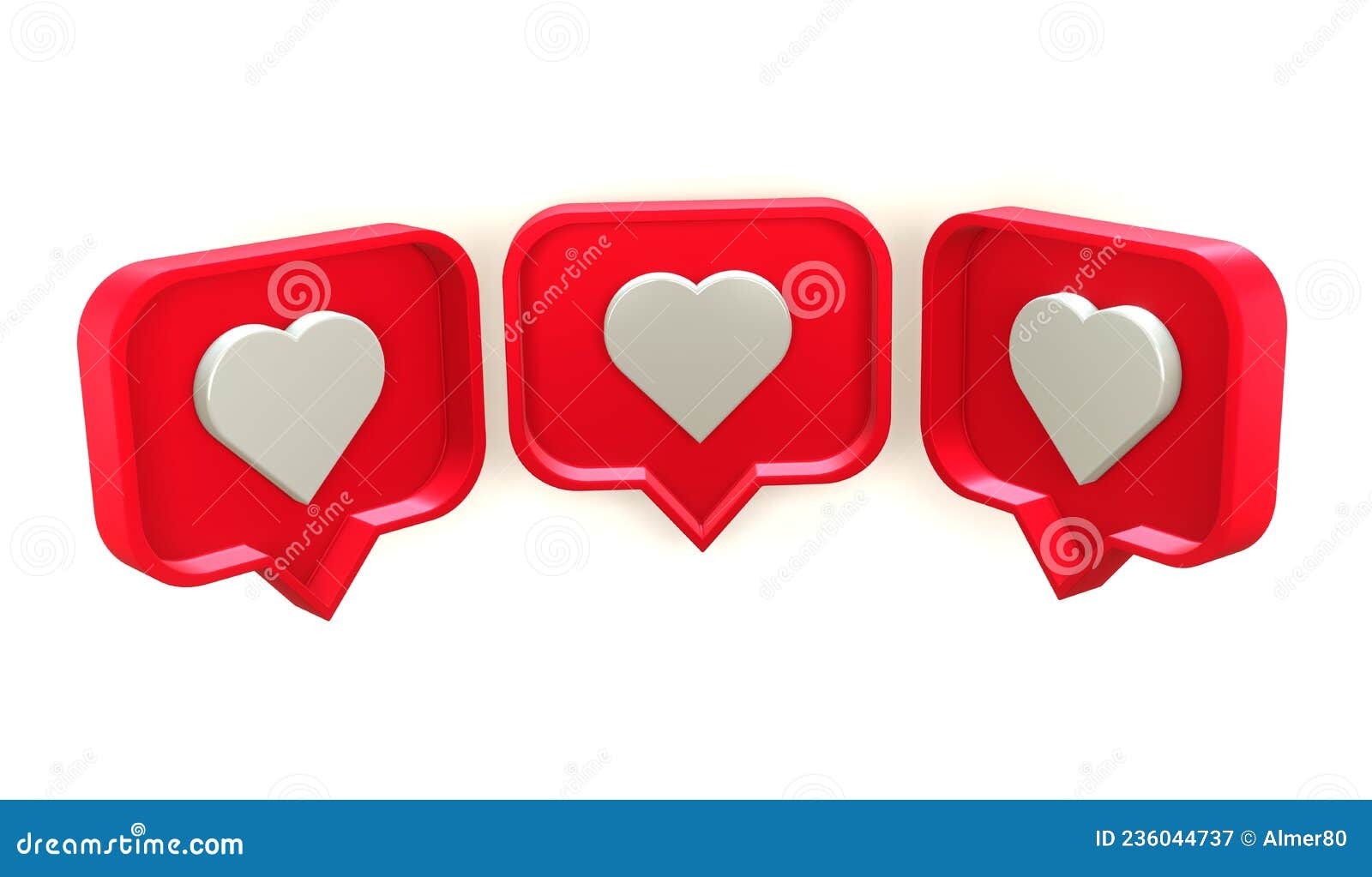 Three Rectangular Red Pins in Different Angles with a White Heart ...