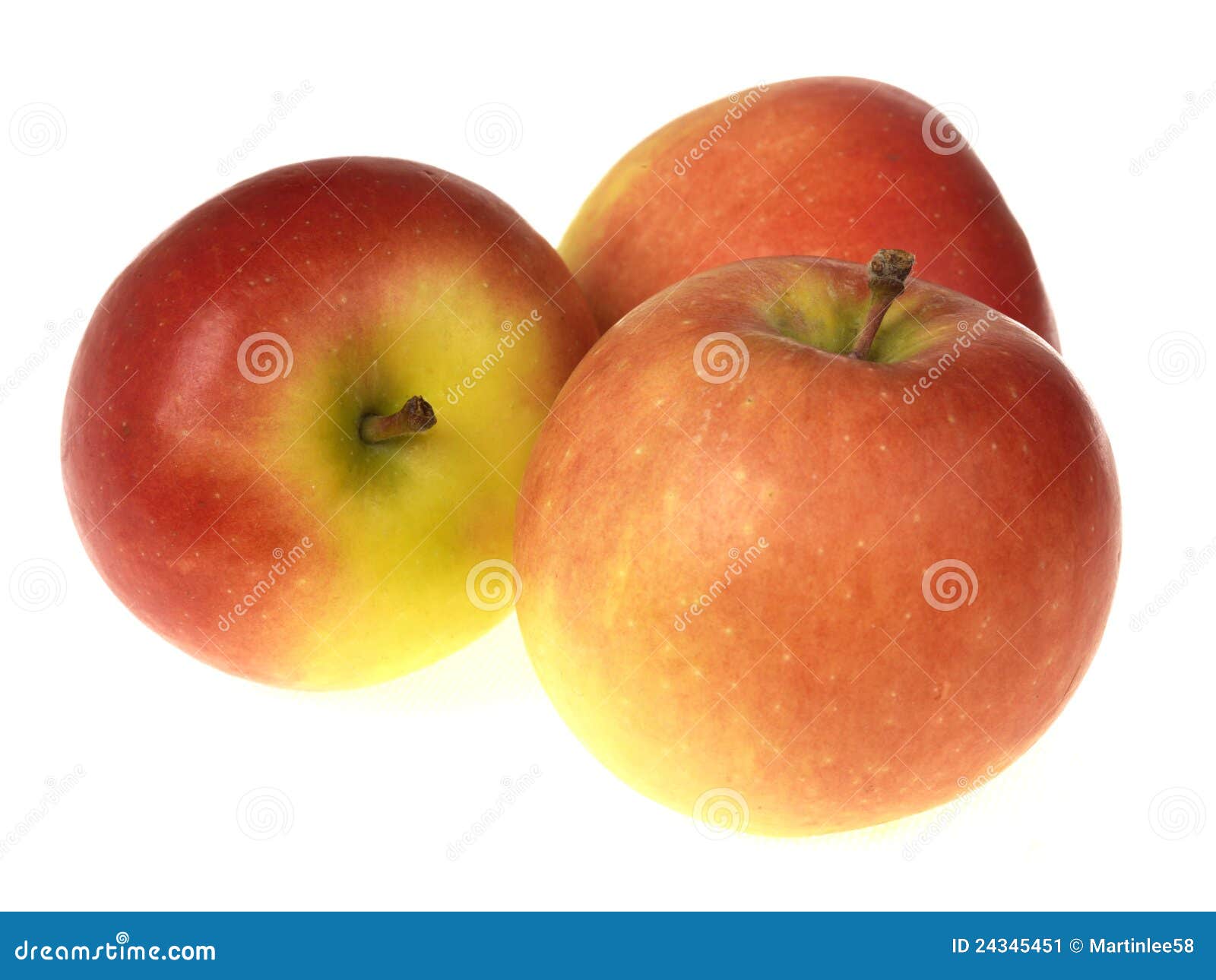 Three Red Apples stock image. Image of vivid, healthy - 24345451