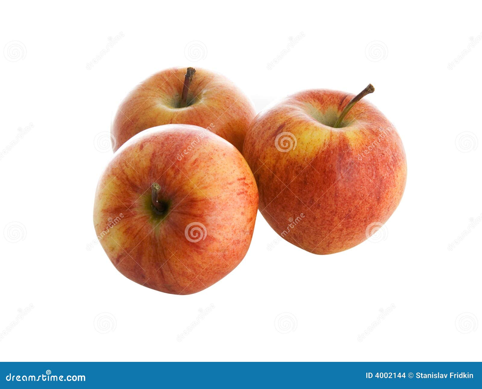 Three red apples stock photo. Image of nutrition, juicy - 4002144