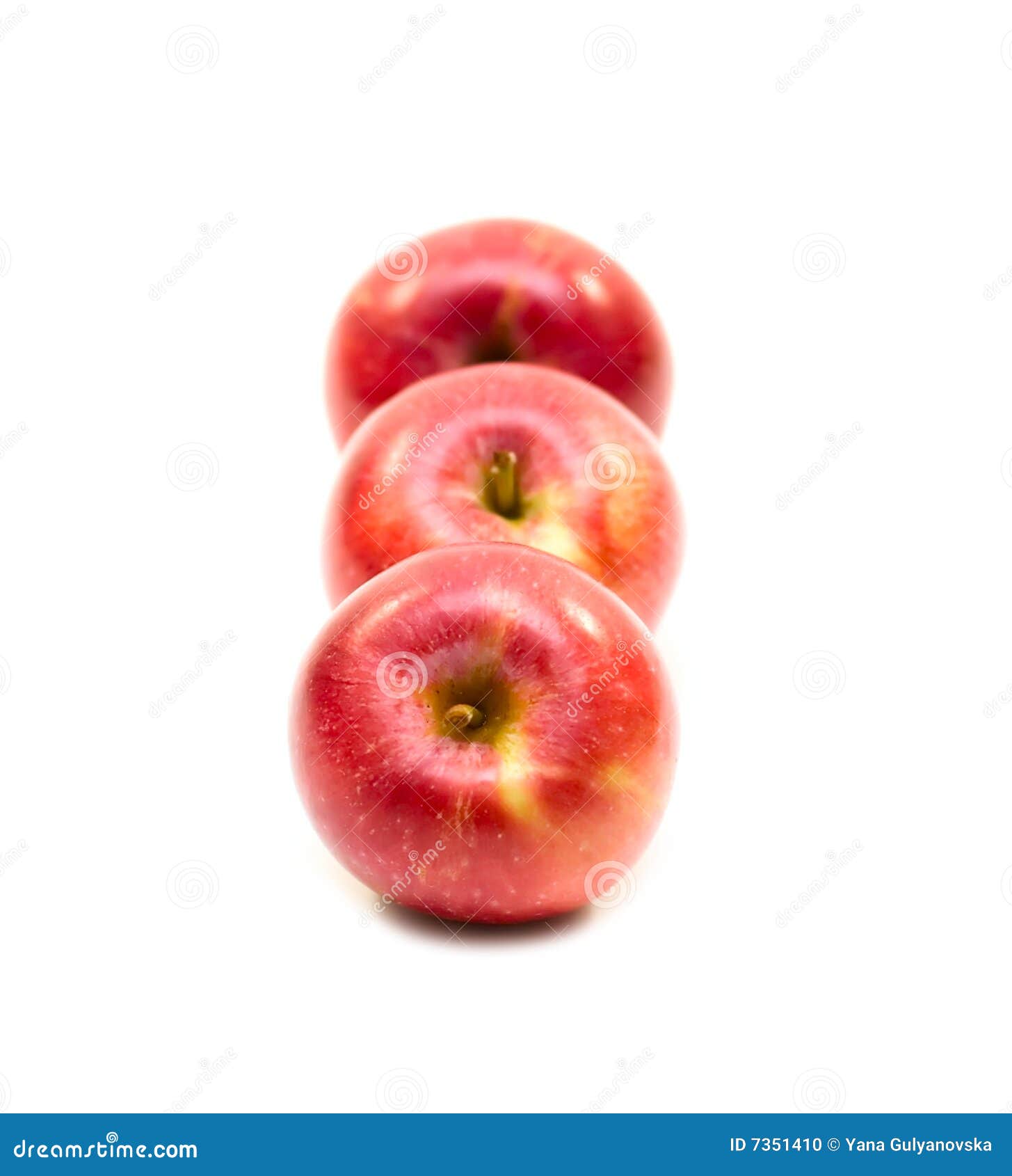 Three red Apples stock photo. Image of apple, refresh - 7351410