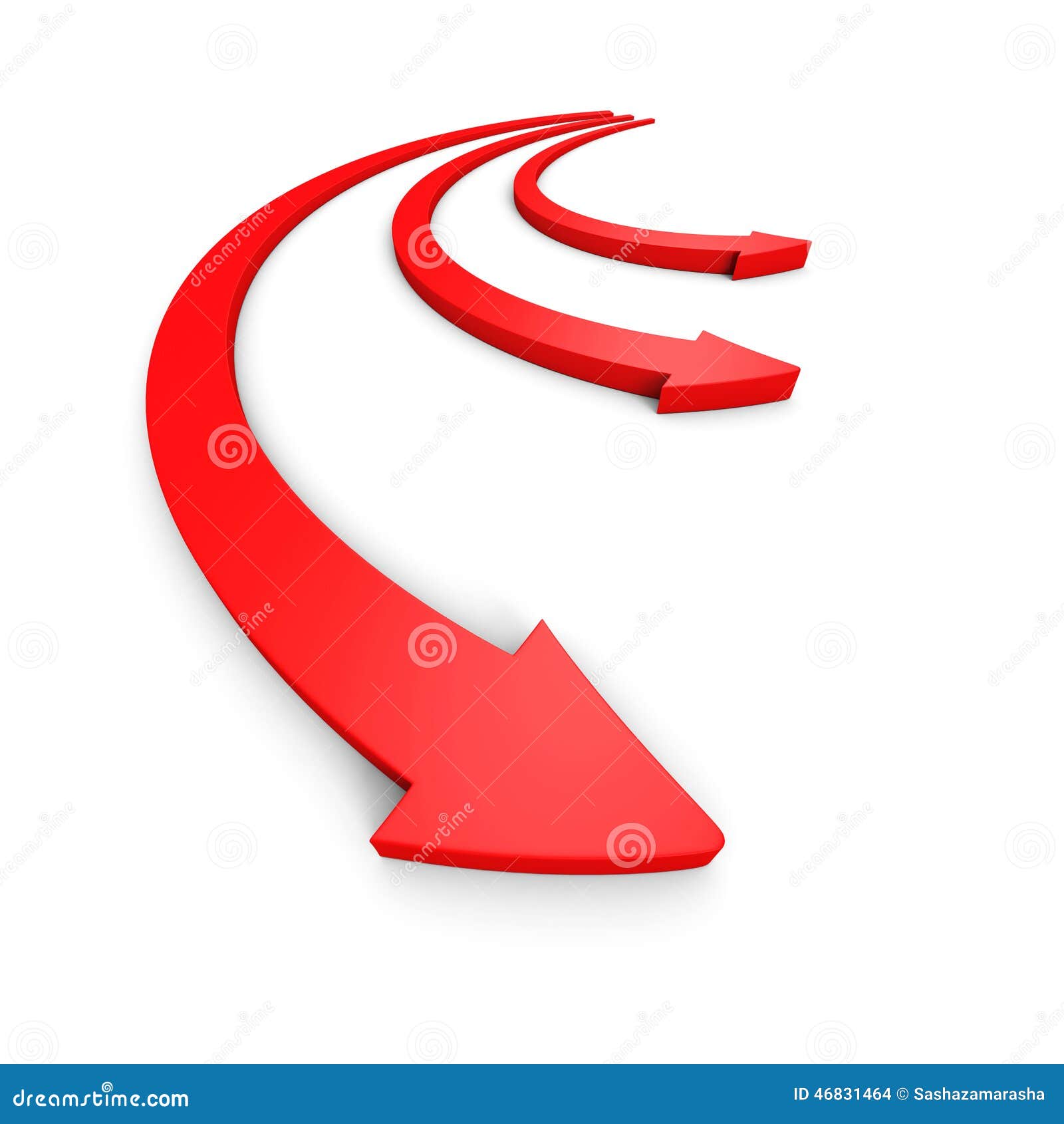 Three Red Arrows Moving Forward. Success Concept Stock Illustration ...