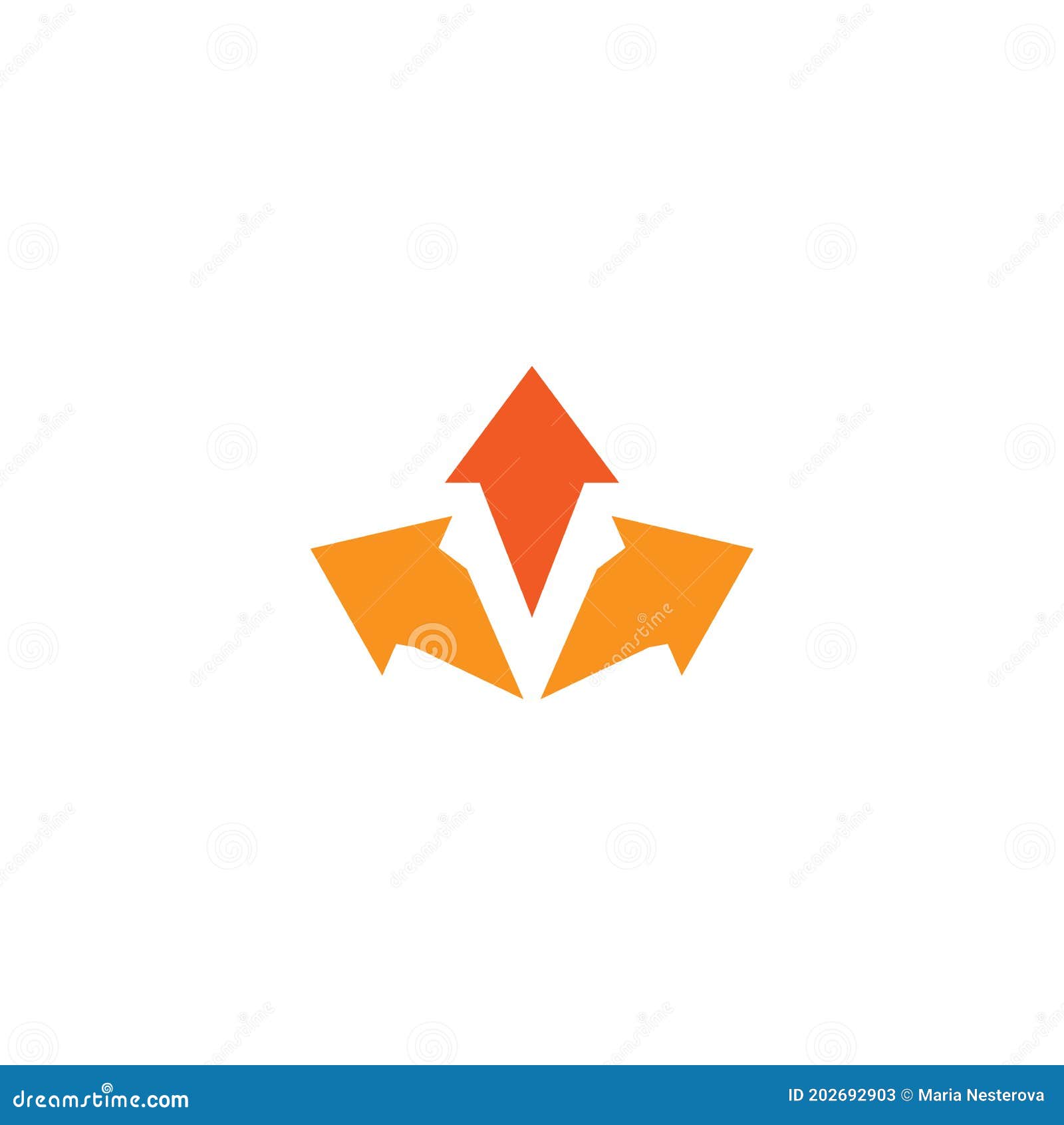 Three Red Arrows Point Three-way Direction. Right, Left, Forward ...