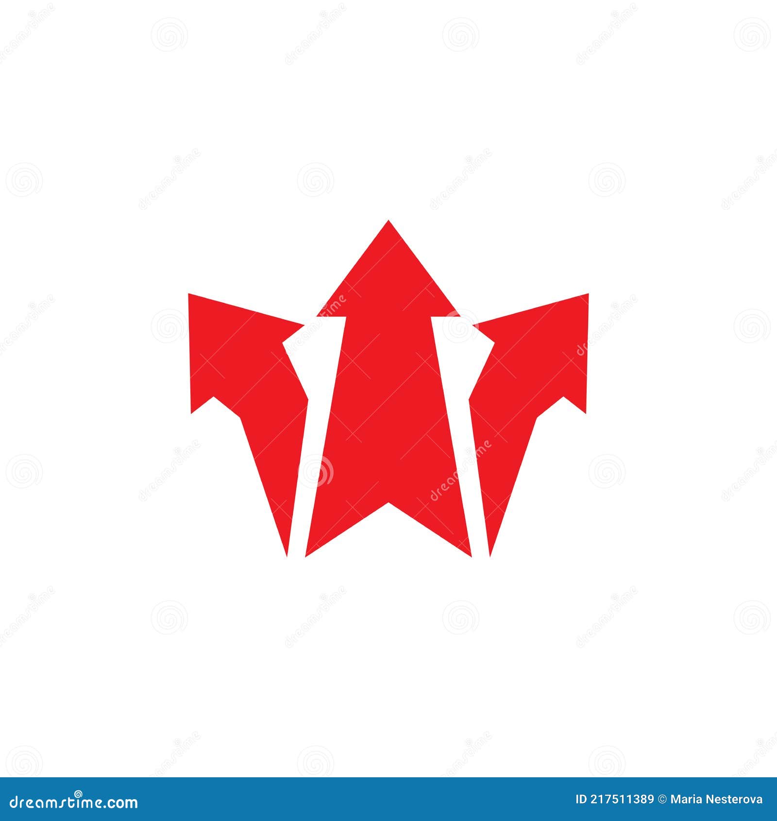 Three Red Arrows Point Three-way Direction. Right, Left, Forward ...