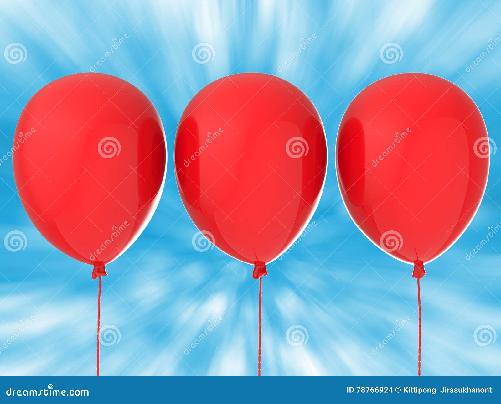 Three red balloons stock photo. Image of three, festival - 78766924
