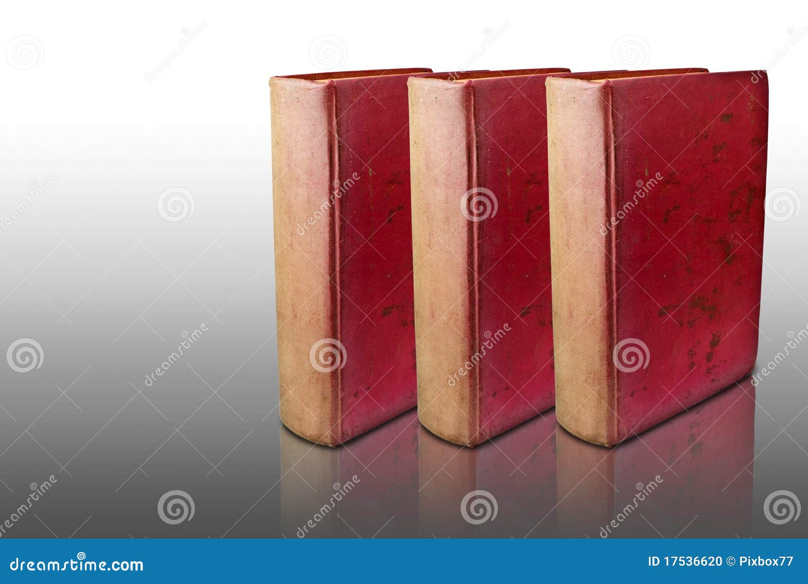 Three Red Books on Reflected Floor Stock Photo - Image of start, purple ...