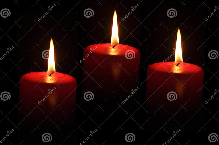 Three red candles stock photo. Image of candles, soul - 17163454