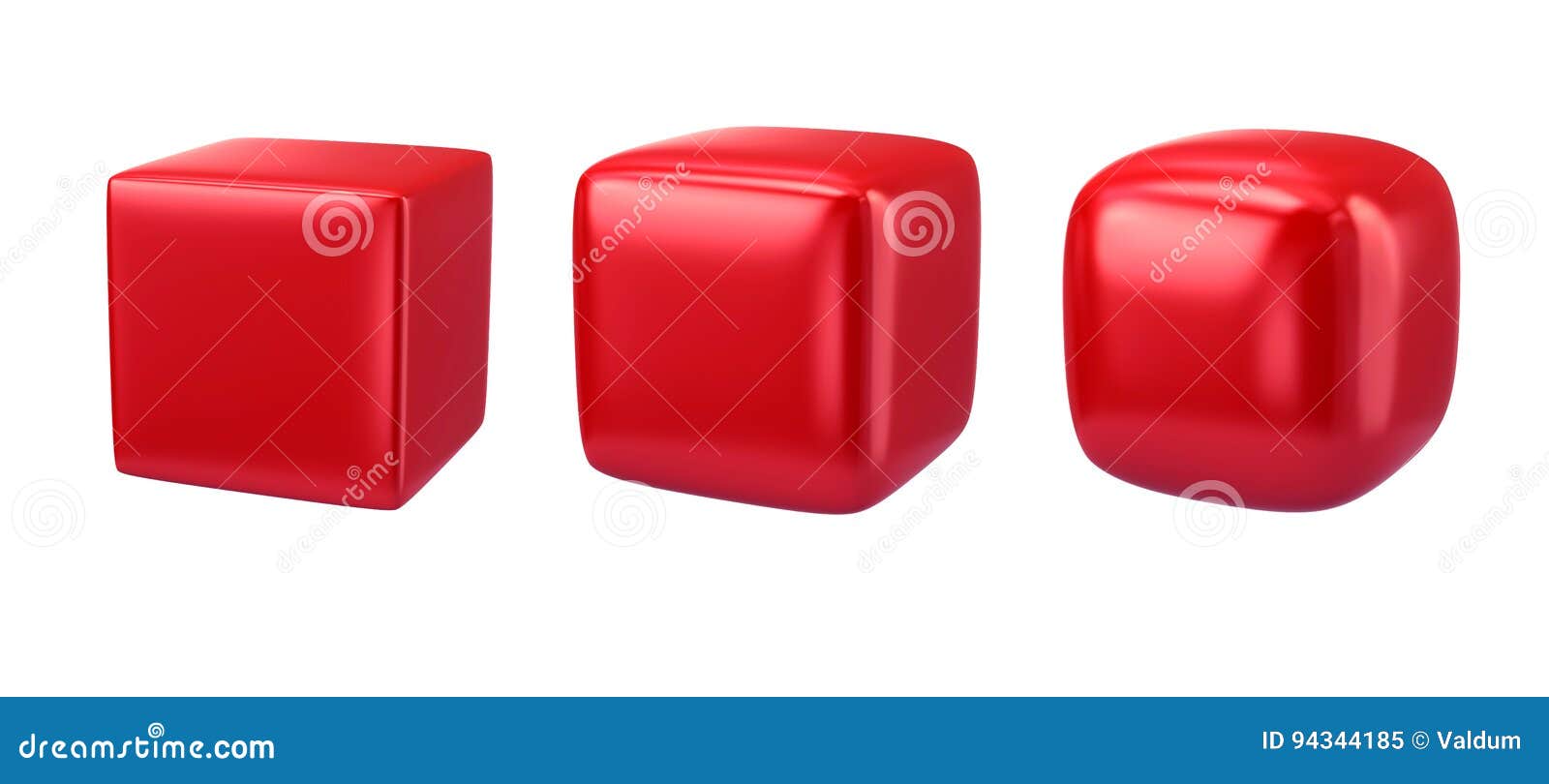 Three red cubes stock illustration. Illustration of container - 94344185