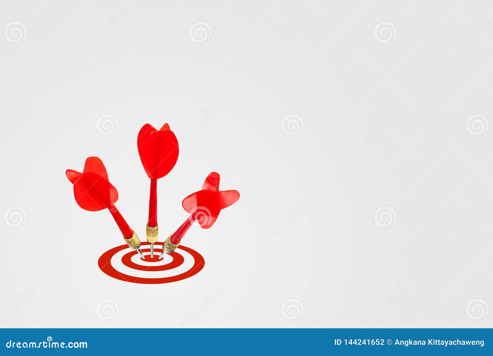 Three Red Darts Hit Target on Dartboard. Stock Photo - Image of board ...