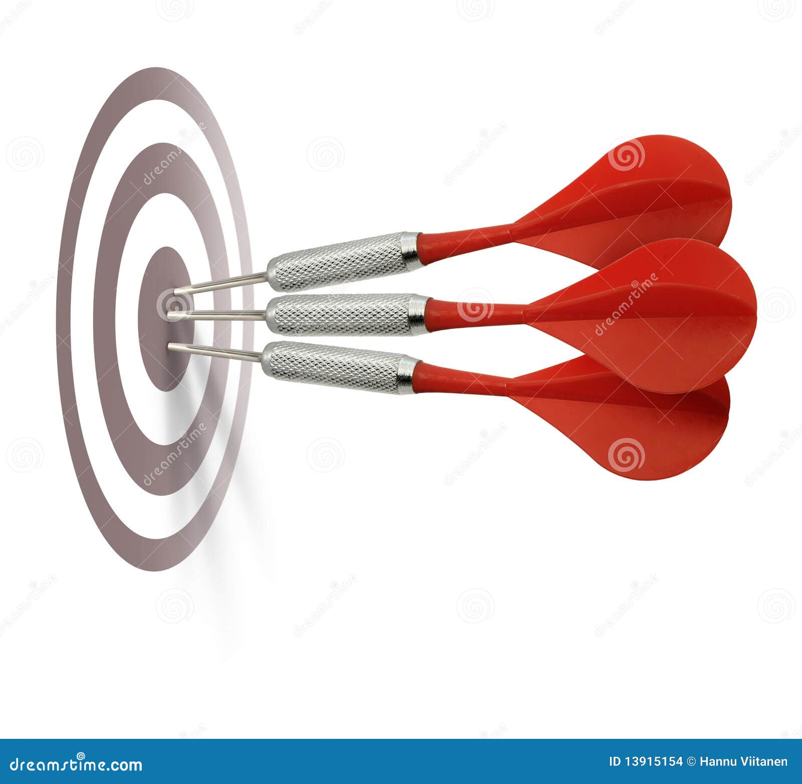 Three Red Darts Hitting Target Stock Photo - Image of perfect, circle ...