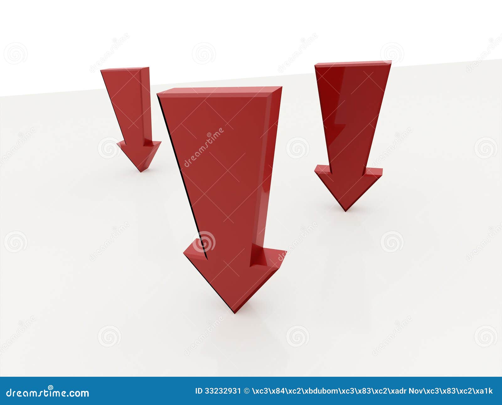 Three red download arrows stock illustration. Illustration of business ...