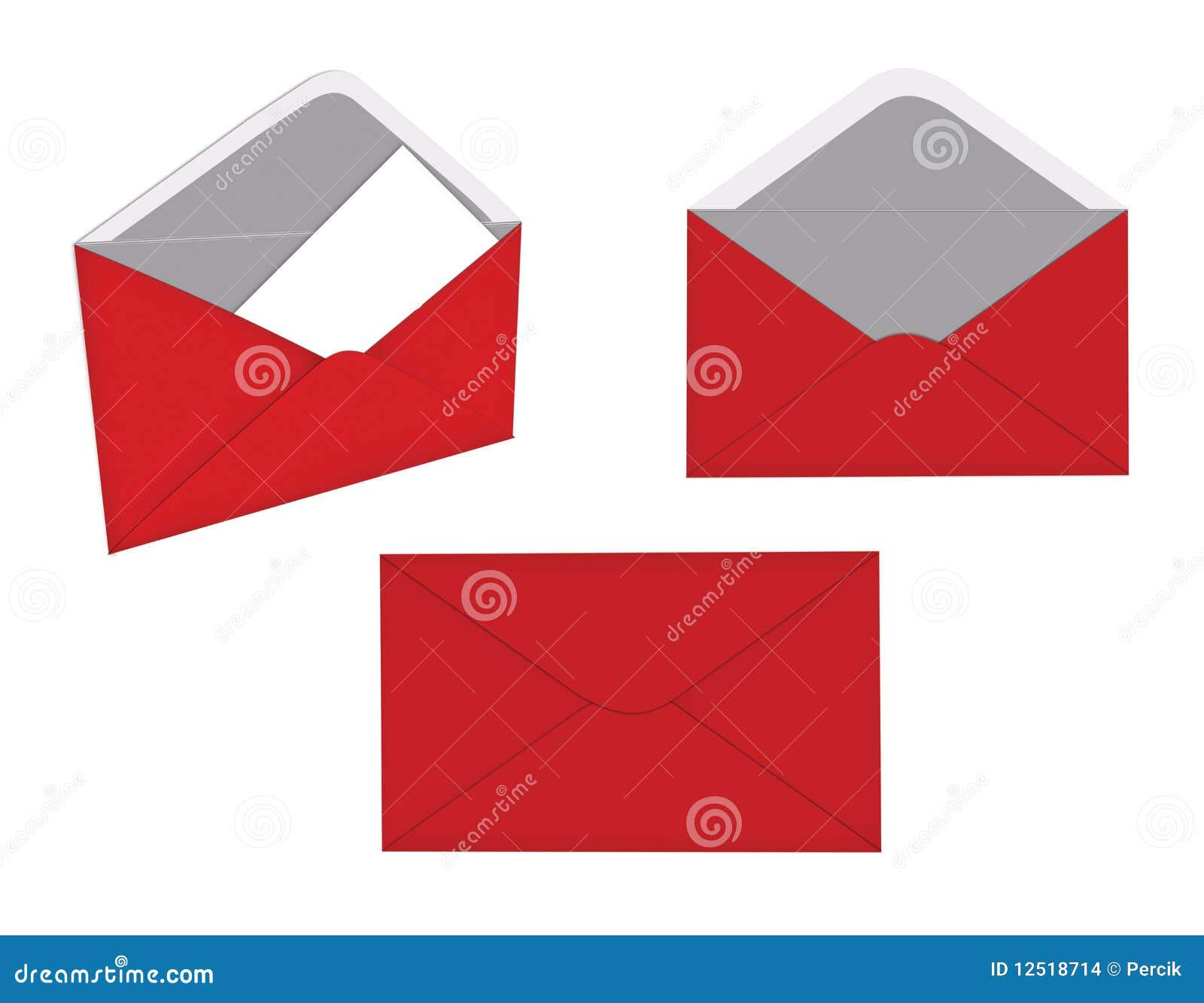 Three red envelope stock illustration. Illustration of isolated - 12518714