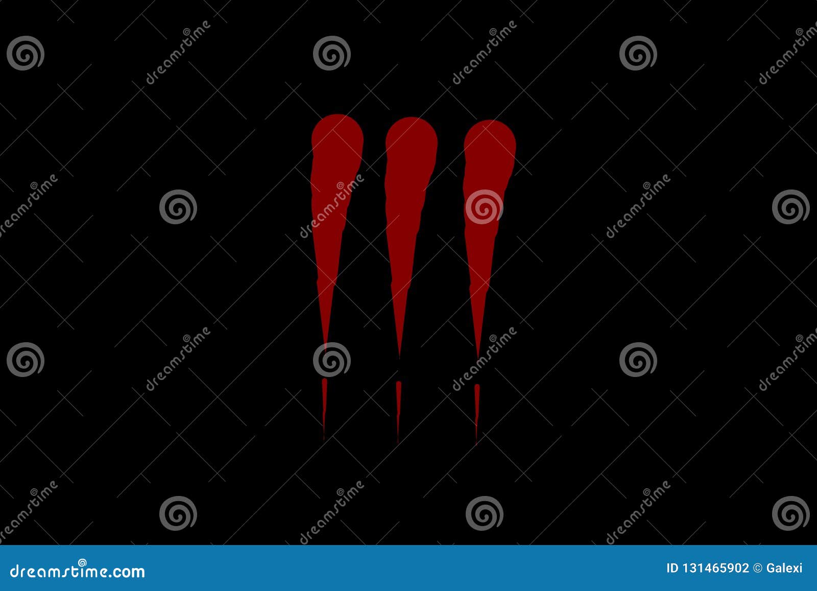 Three Red Exclamation Marks Written on Blood Dripping Style Stock ...