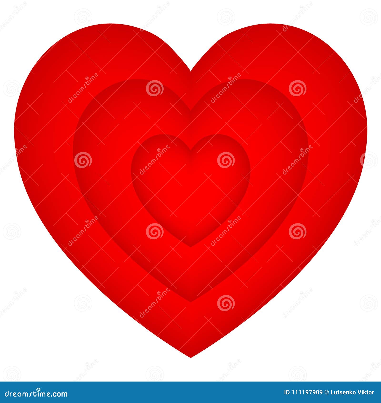 Three Red Hearts Abstract Background Stock Illustration - Illustration ...