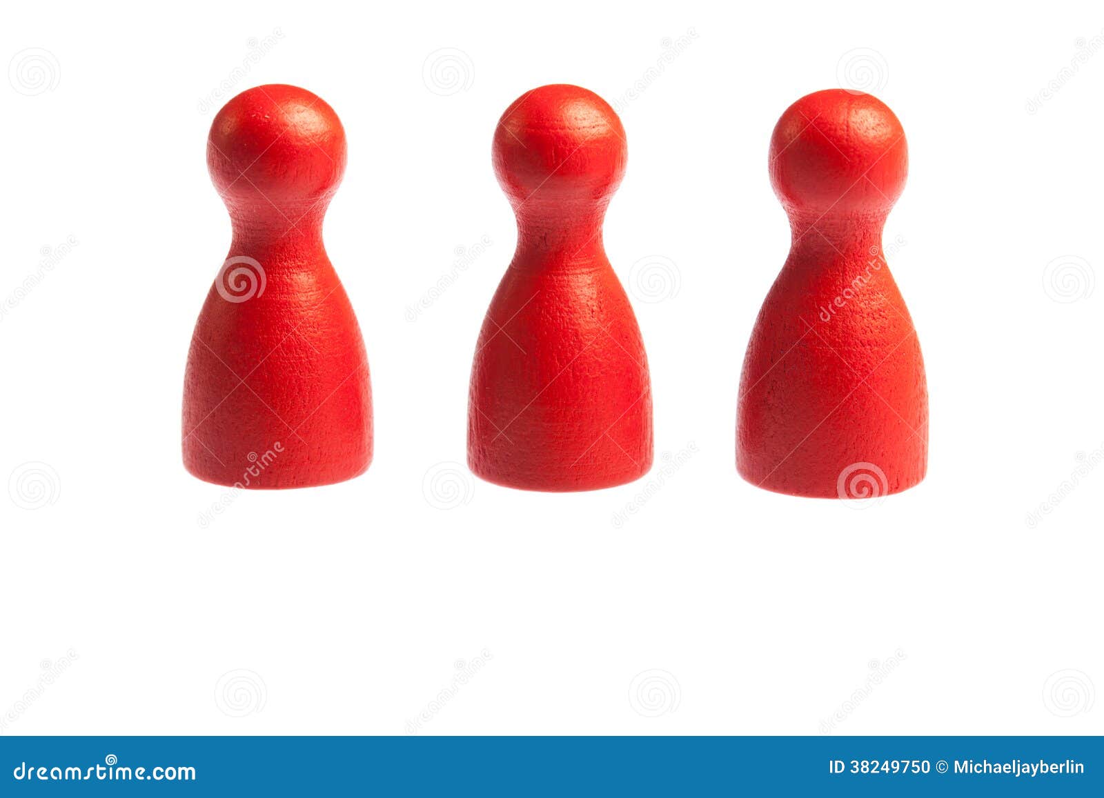 Three Red Pawn Game Figures Stock Photo - Image of three, isolated ...