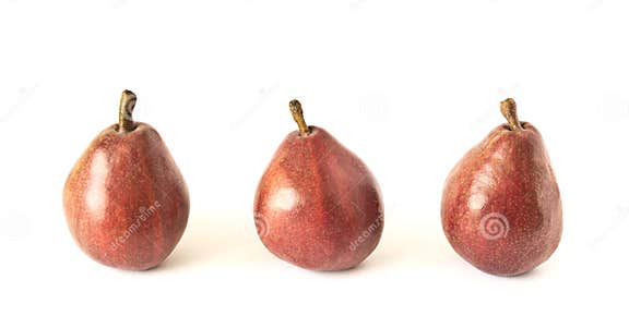 Three red pears stock photo. Image of food, composition - 19784388